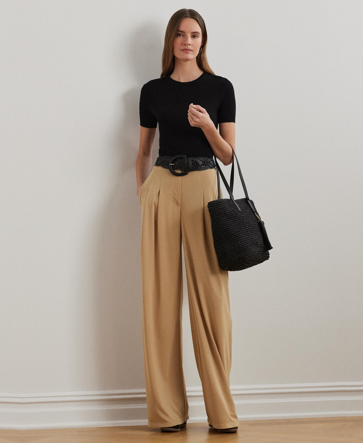 Click here for Lauren Ralph Lauren Womens Pleated Stretch Jersey... prices