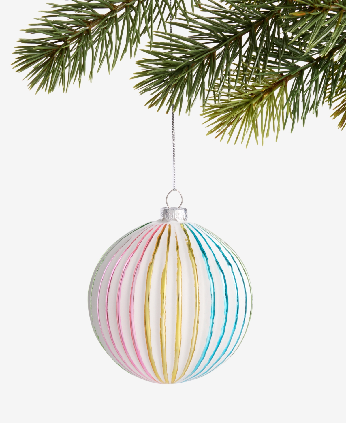 Click here for Holiday Lane Pastel Shine Rainbow Textured Ball Or... prices