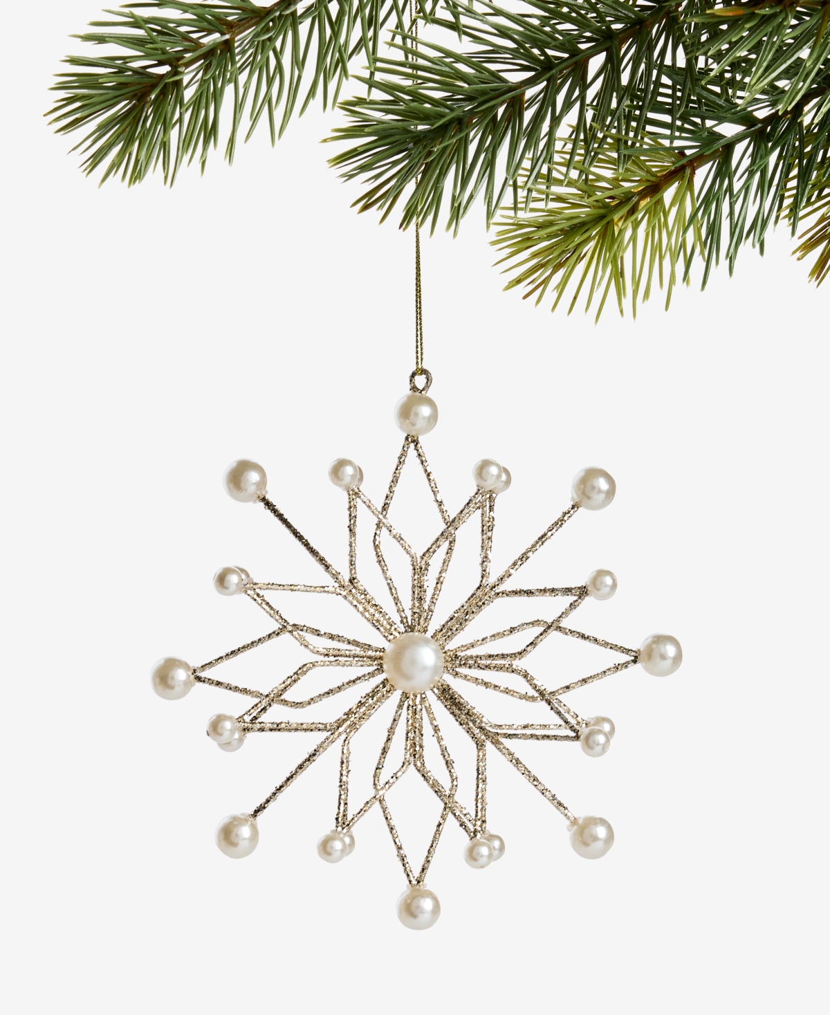 Click here for Holiday Lane Gilded Glamour Iron Gem Snowflake Orn... prices