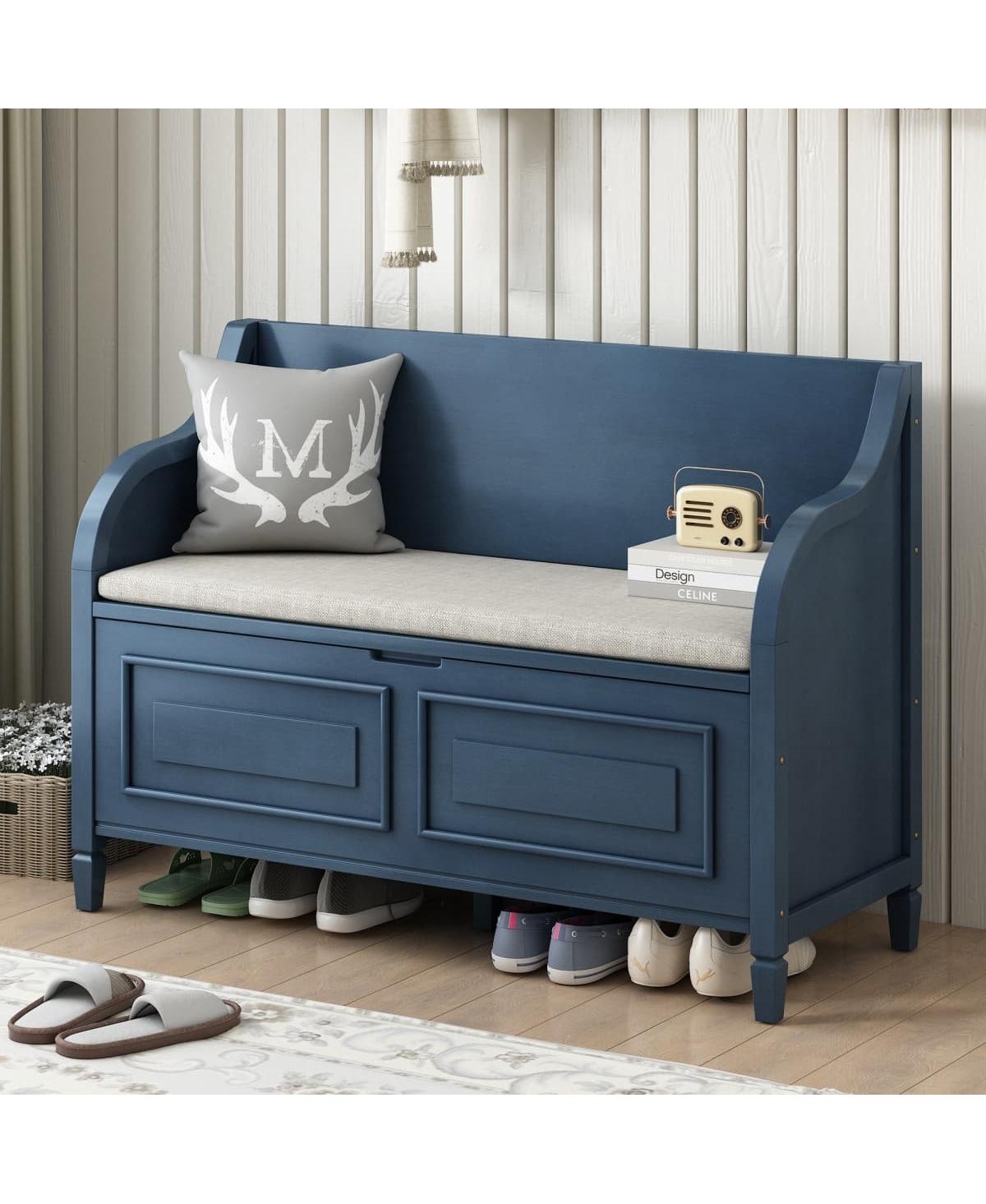 Click here for Solid Wood Entryway Storage Bench with Safety Hing... prices