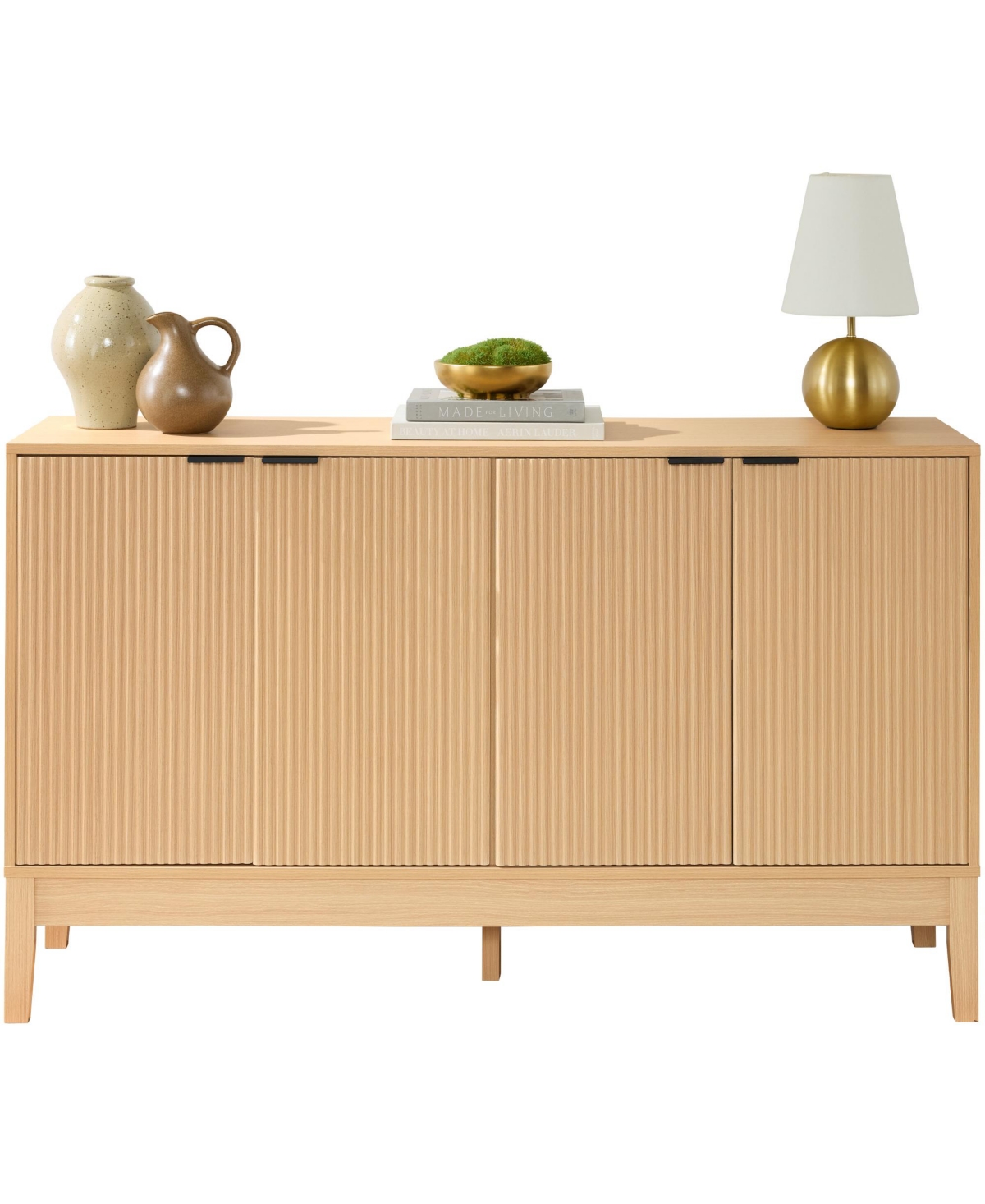 Click here for Best Choice Products 4-Door Reeded Storage Cabinet... prices