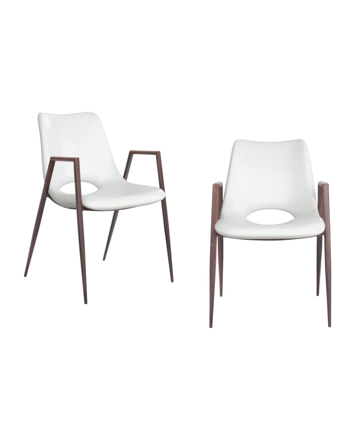 Click here for Set of 2 Upholstered Faux Leather Dining Chairs wi... prices