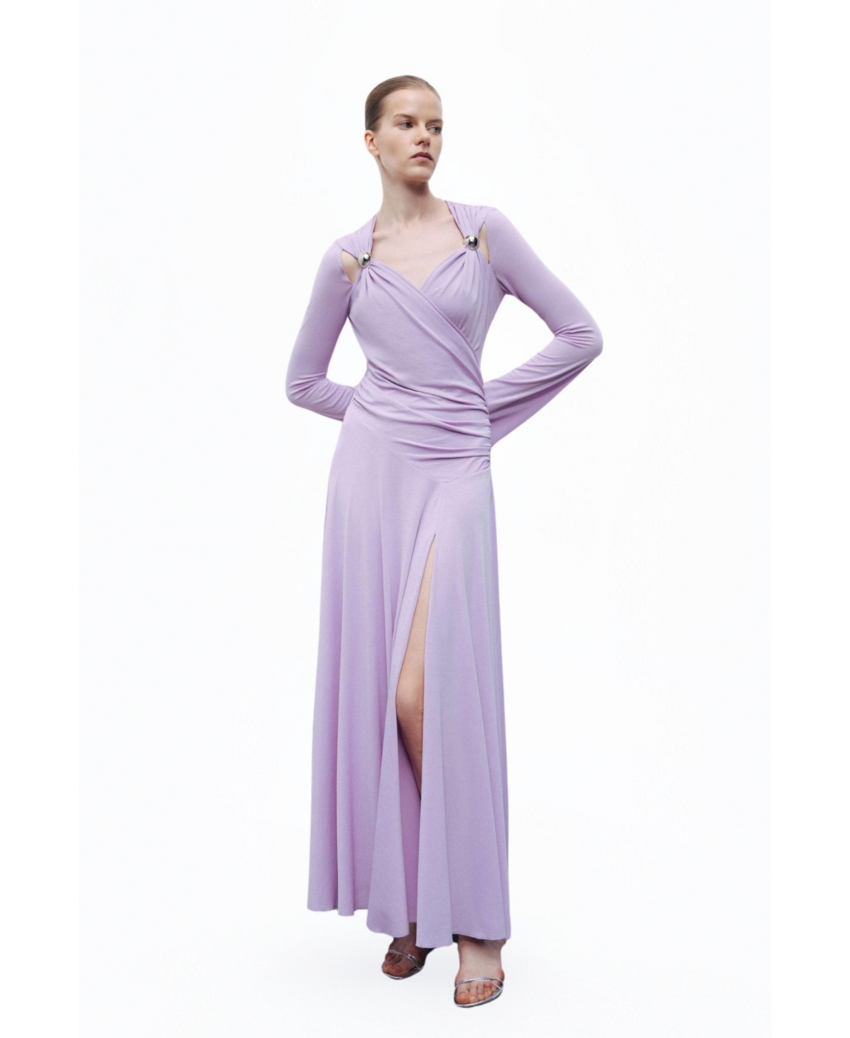 Click here for Nocturne Womens Long Sleeve Maxi Dress with Access... prices