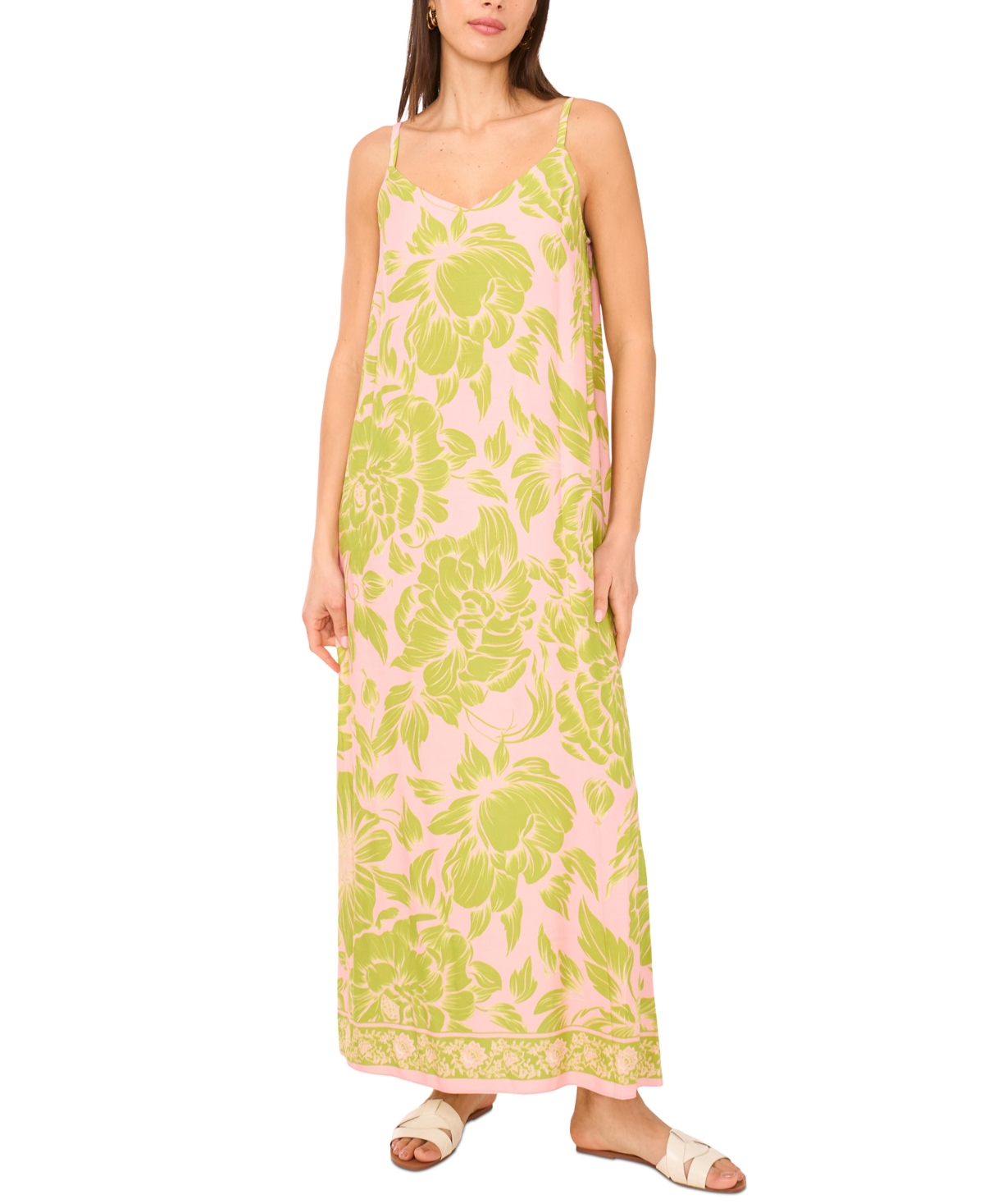 Click here for Vince Camuto Womens Floral-Print Maxi Slip Dress -... prices