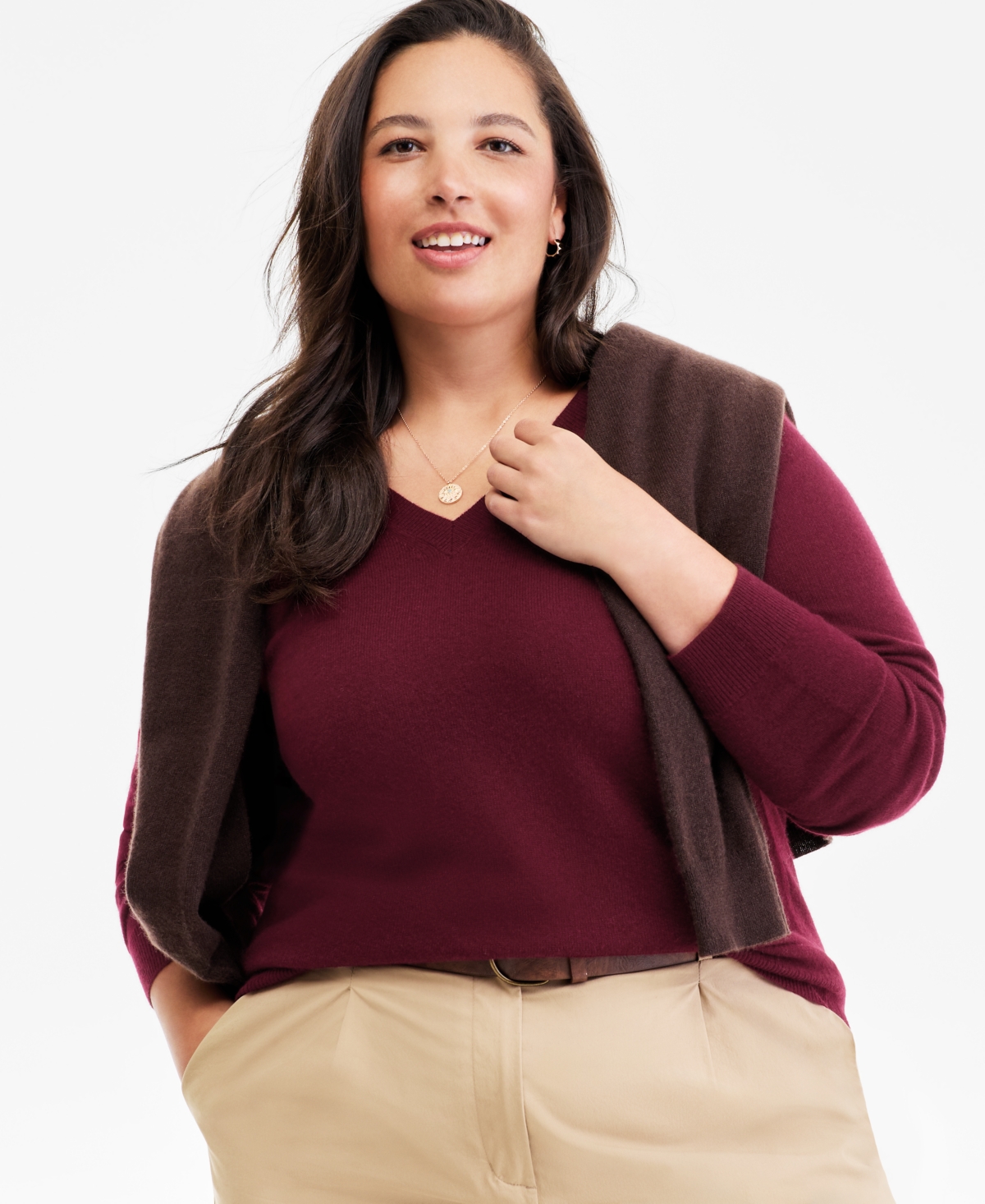 Click here for Charter Club Plus Size 100 Cashmere V-Neck Sweater... prices