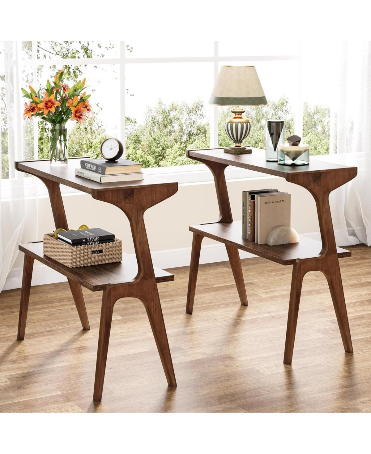 Click here for Tribesigns Set of 2 Narrow Side Table for Living R... prices