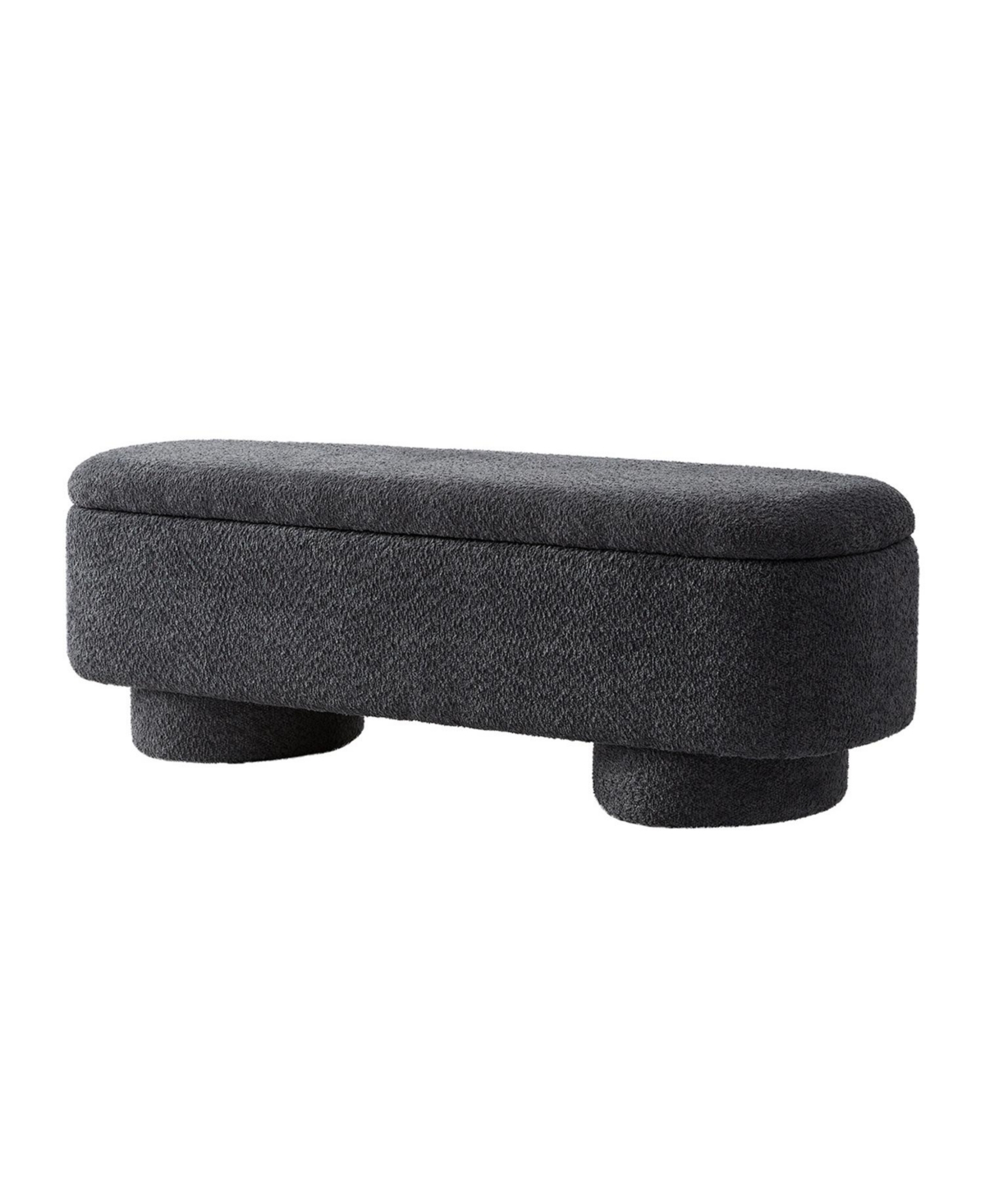 Click here for Noemi Modern Storage Bench with Boucle Fabric - Bl... prices