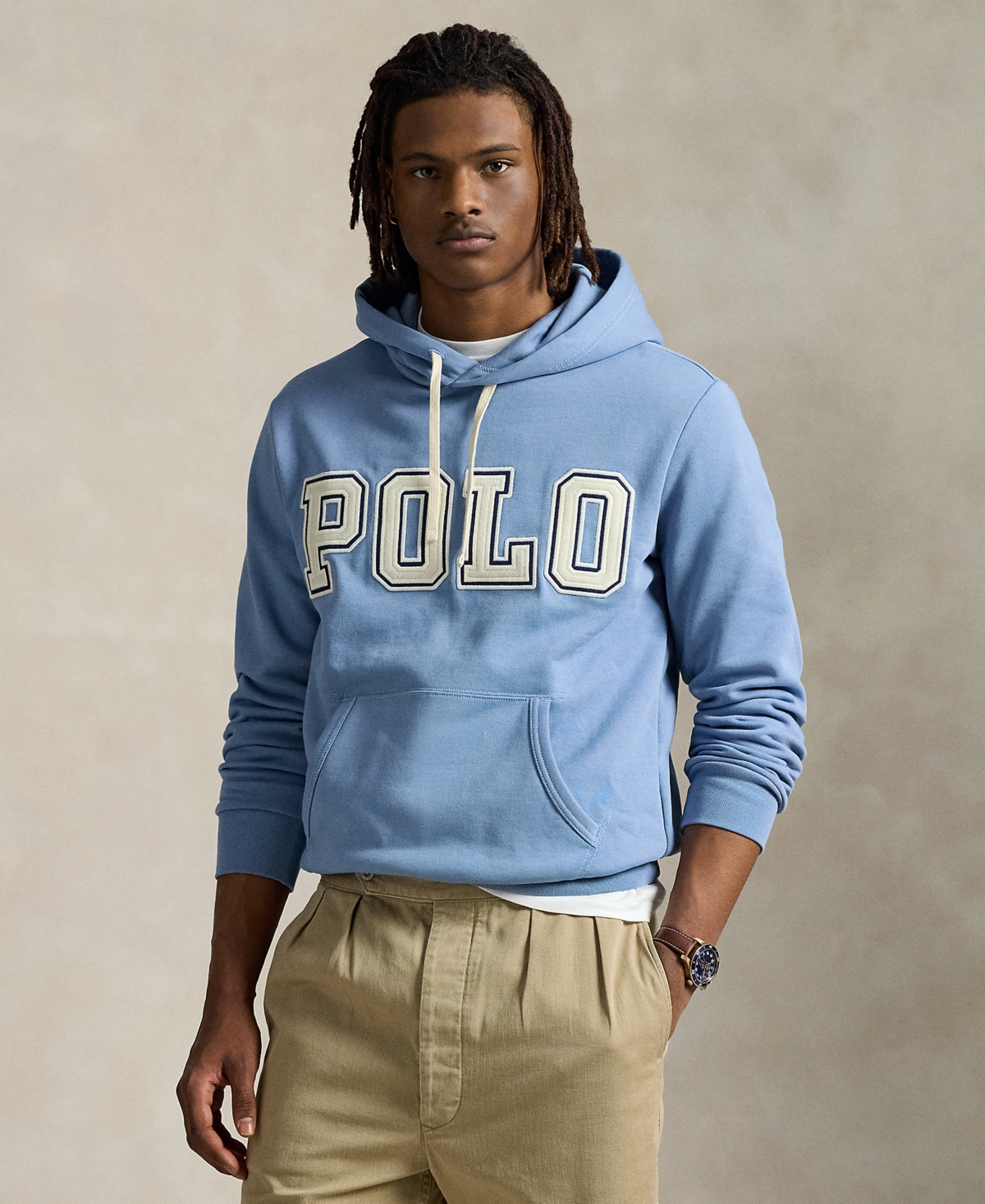 Polo Ralph Lauren Mens Logo Fleece Hoodie - Channel Blue