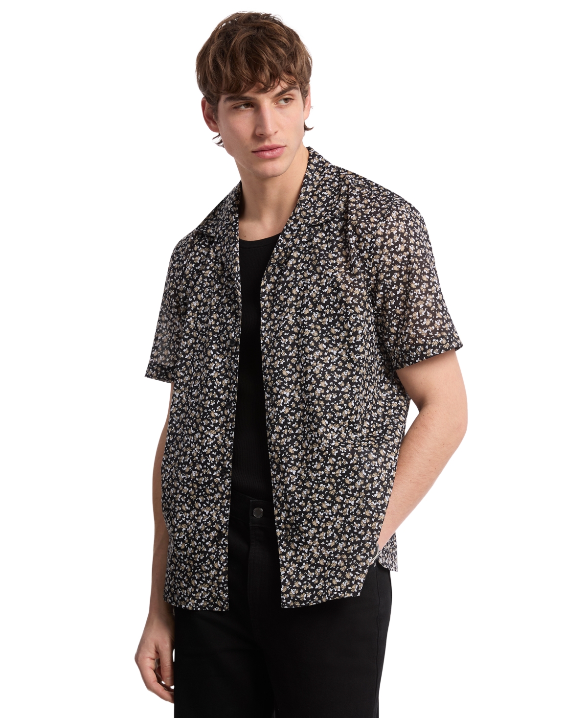 Click here for Michael Kors Mens Relaxed Fit Short Sleeve Floral... prices