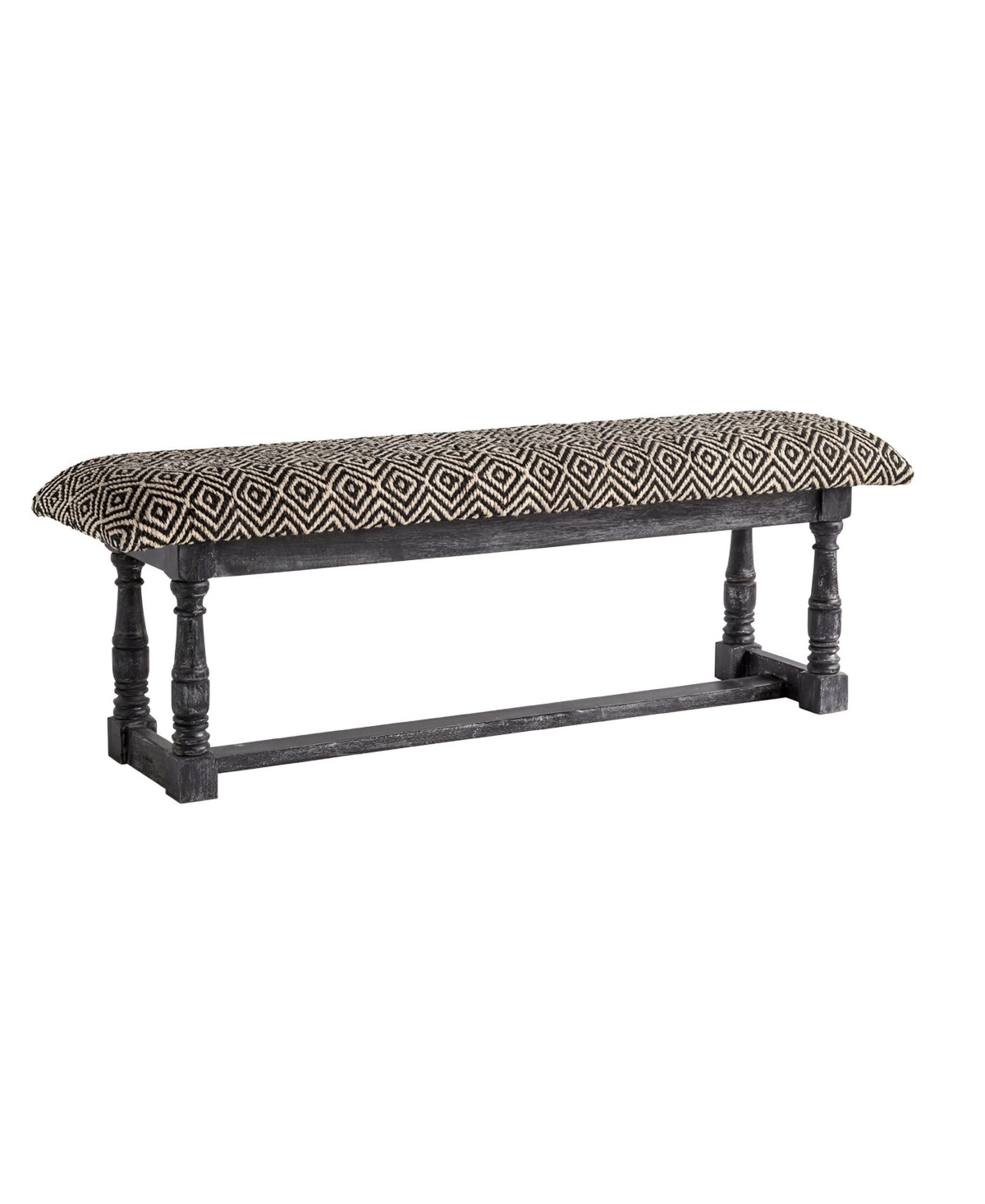 Click here for Upholstered Trellis Bench with Cotton Blend Fabric... prices