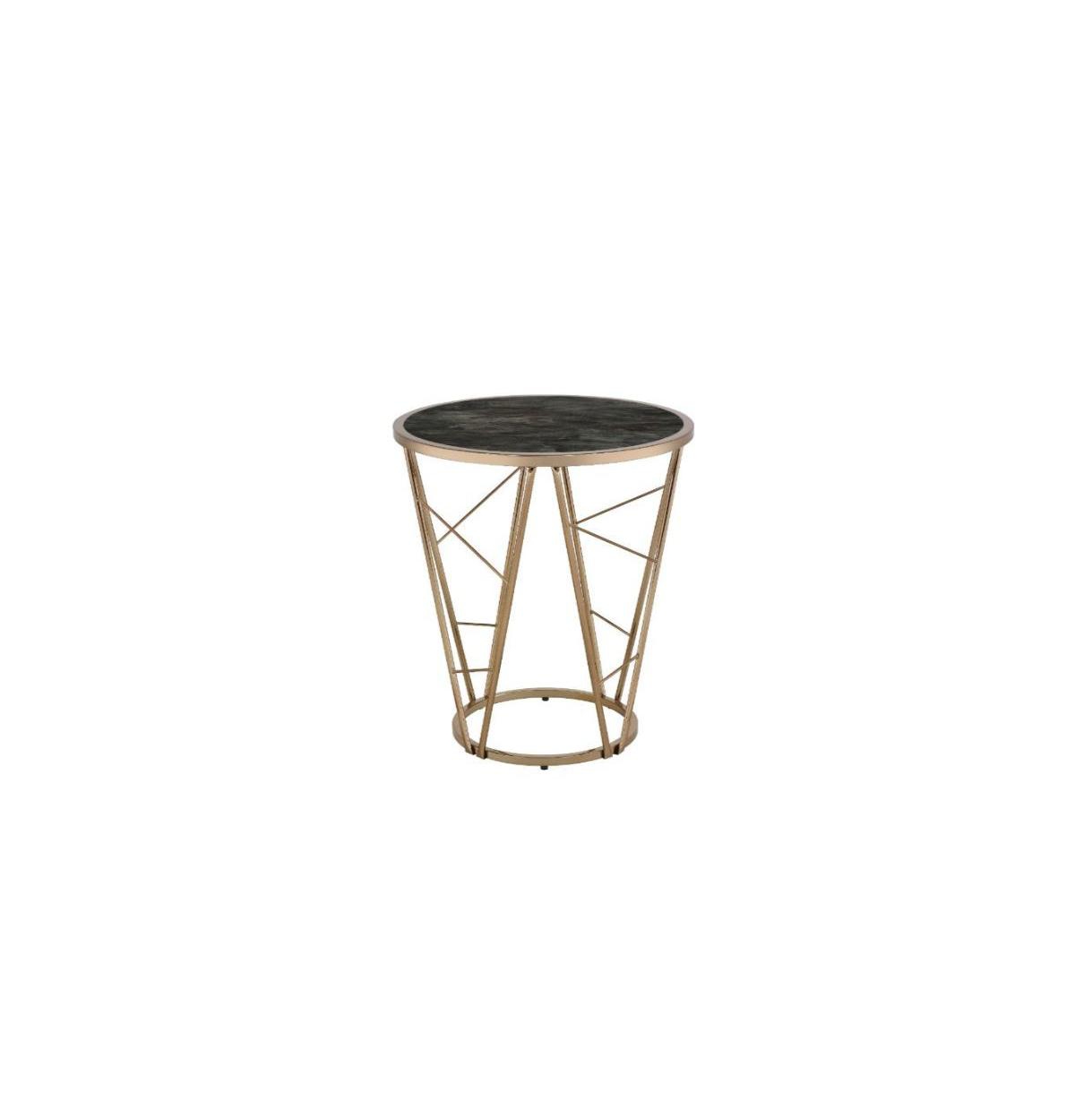 Click here for Contemporary Faux Marble and Glass Round End Table... prices