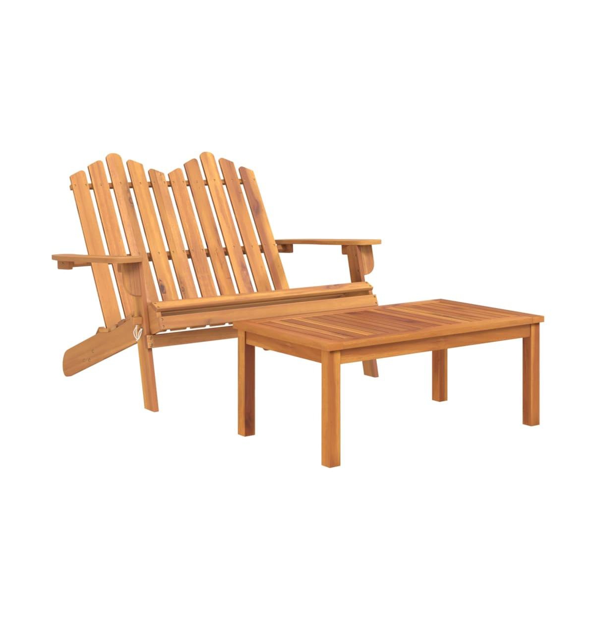 Click here for 2 Piece Adirondack Patio Lounge Set Solid Wood Aca... prices