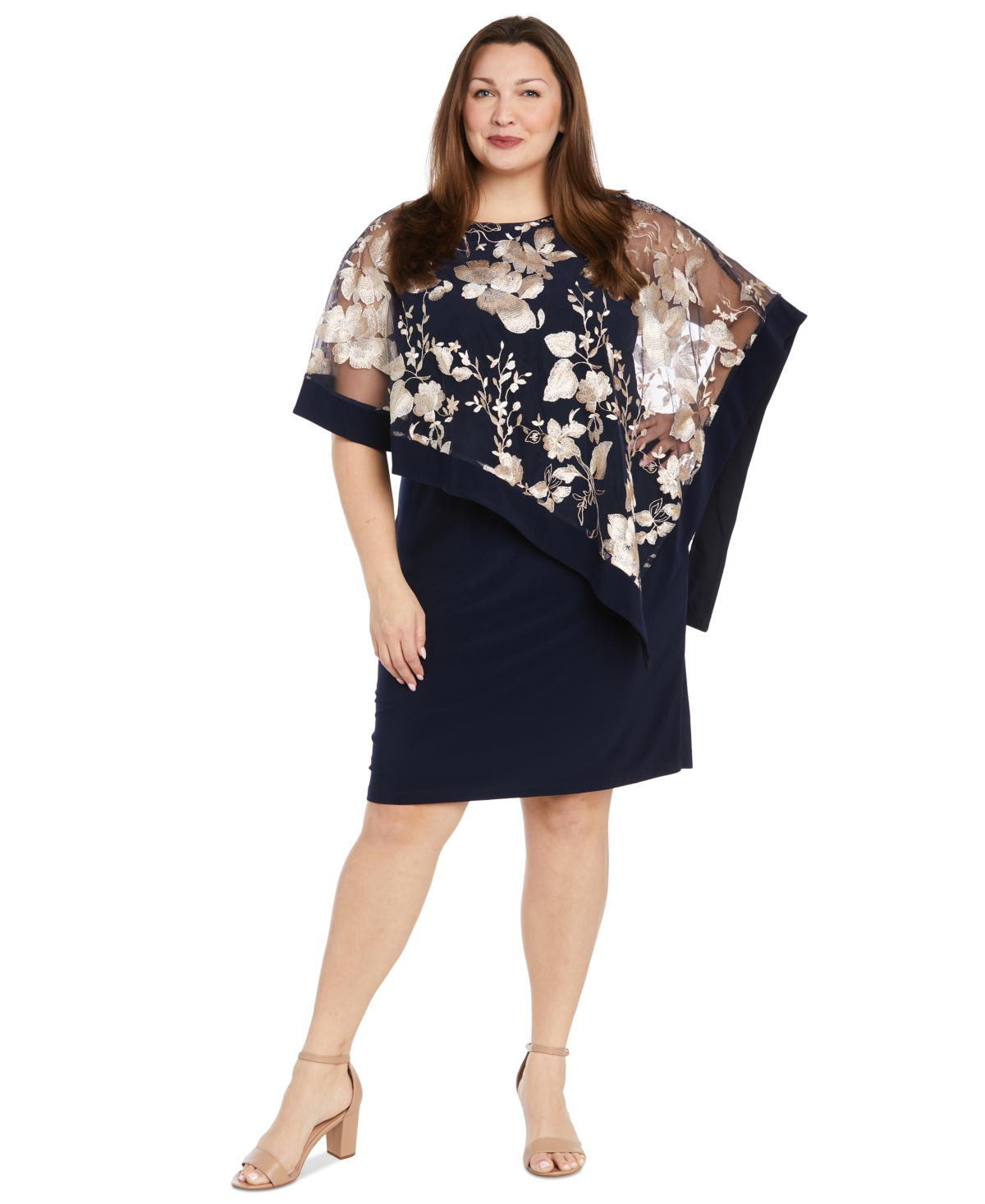 Click here for R & M Richards Plus Size Embellished Overlay Sheat... prices