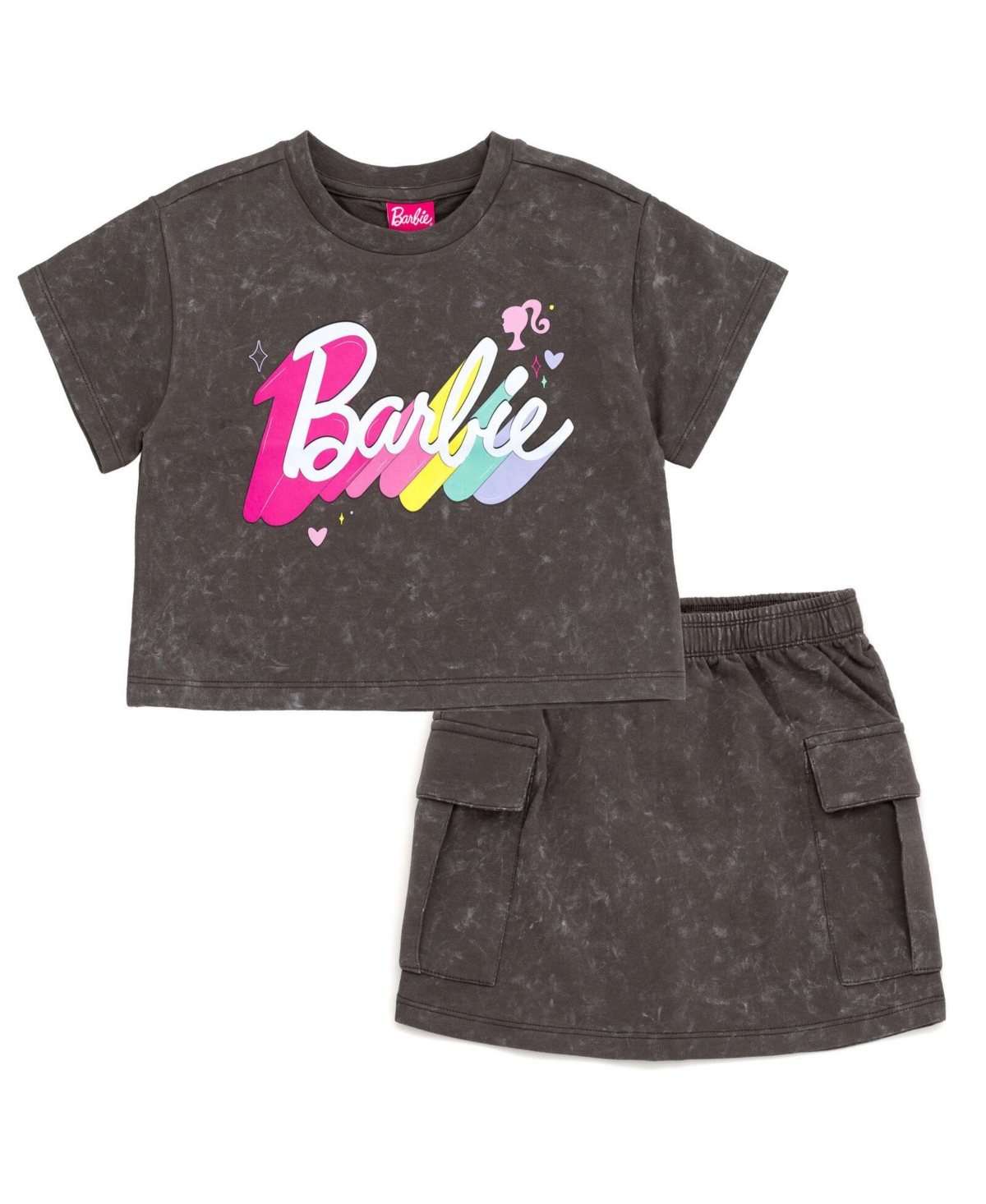 Click here for Barbie Toddler Girls French Terry Cropped Drop Sho... prices
