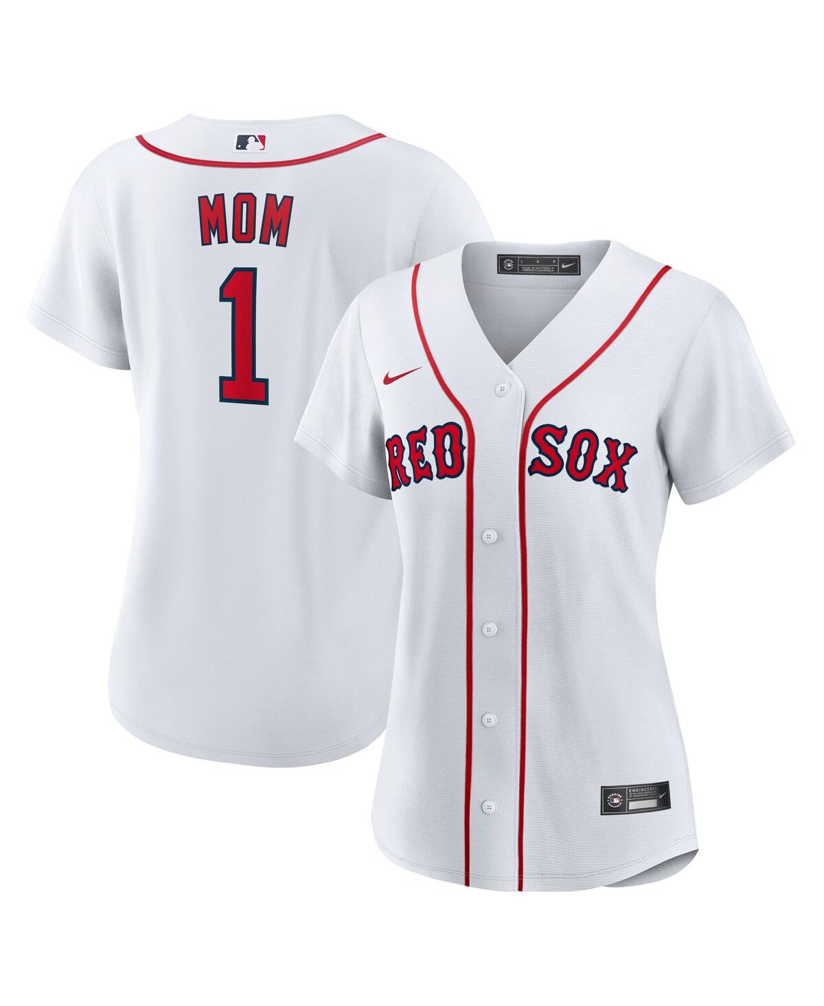 Click here for Nike WomensÂ White Boston Red Sox 1 Mom Home Repli... prices