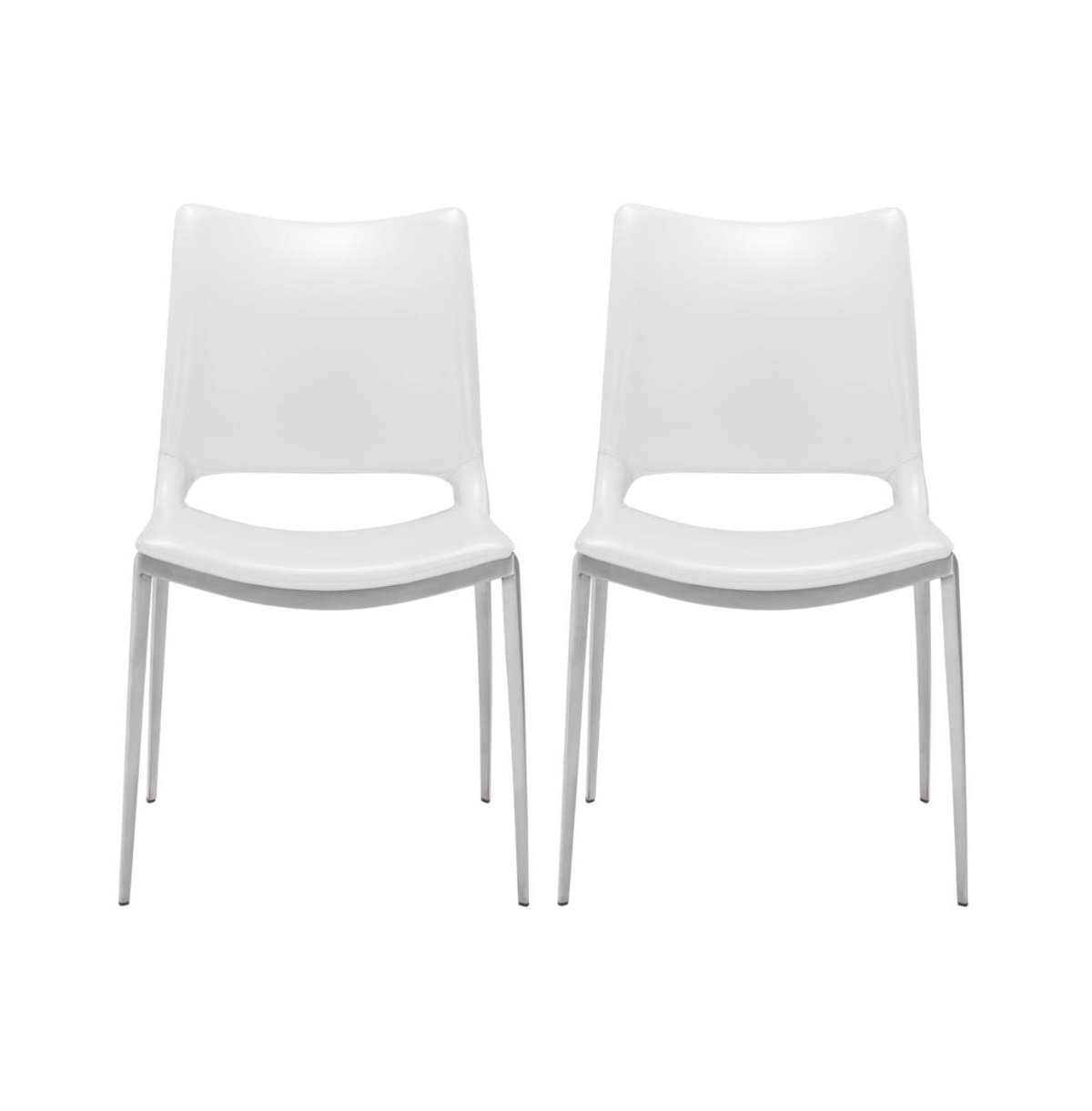 Click here for Upholstered Faux Leather Dining Chairs Set of 2 Op... prices