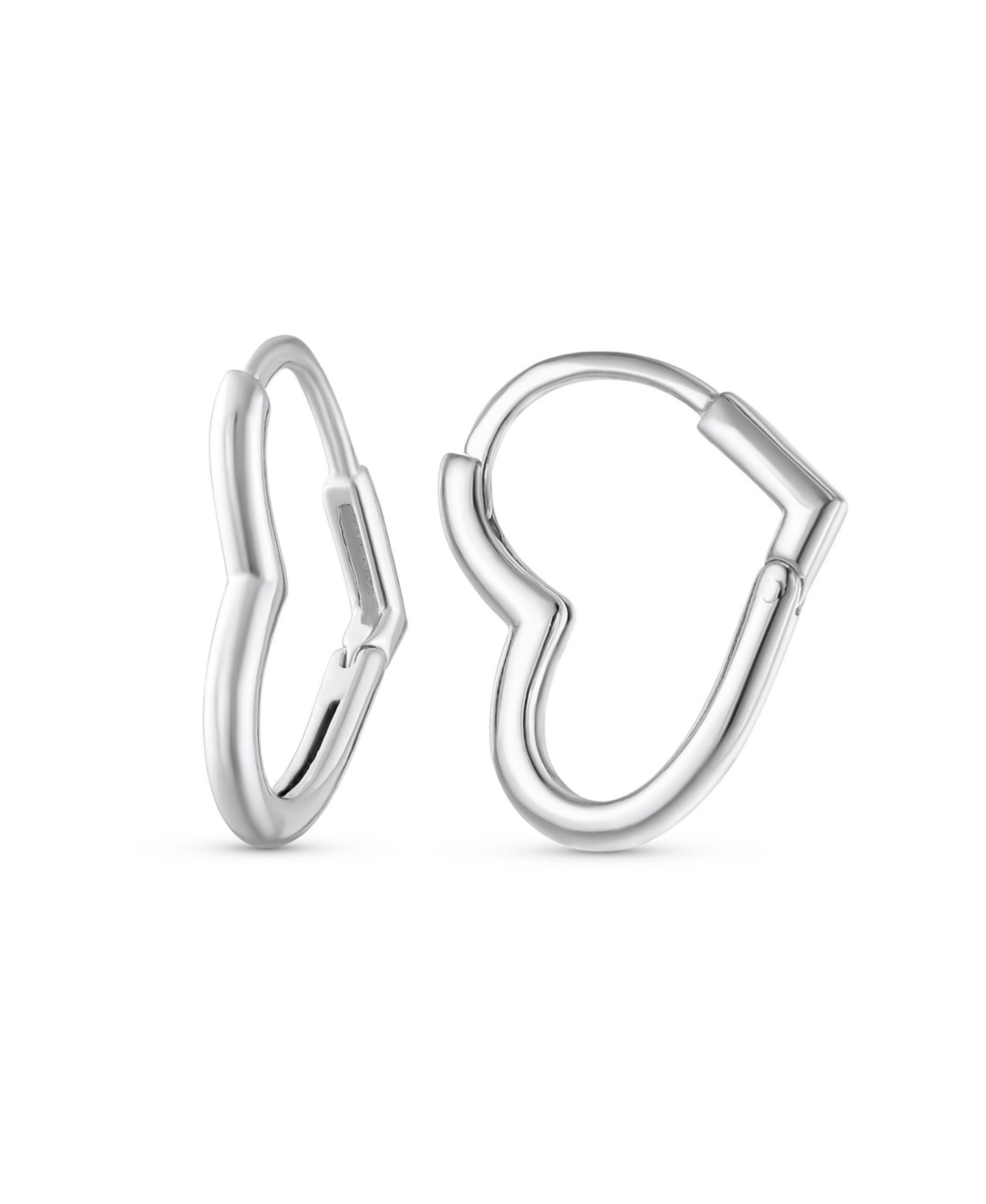 Click here for Bling Jewelry Romantic Heart Shaped Mini Hoop Hugg... prices