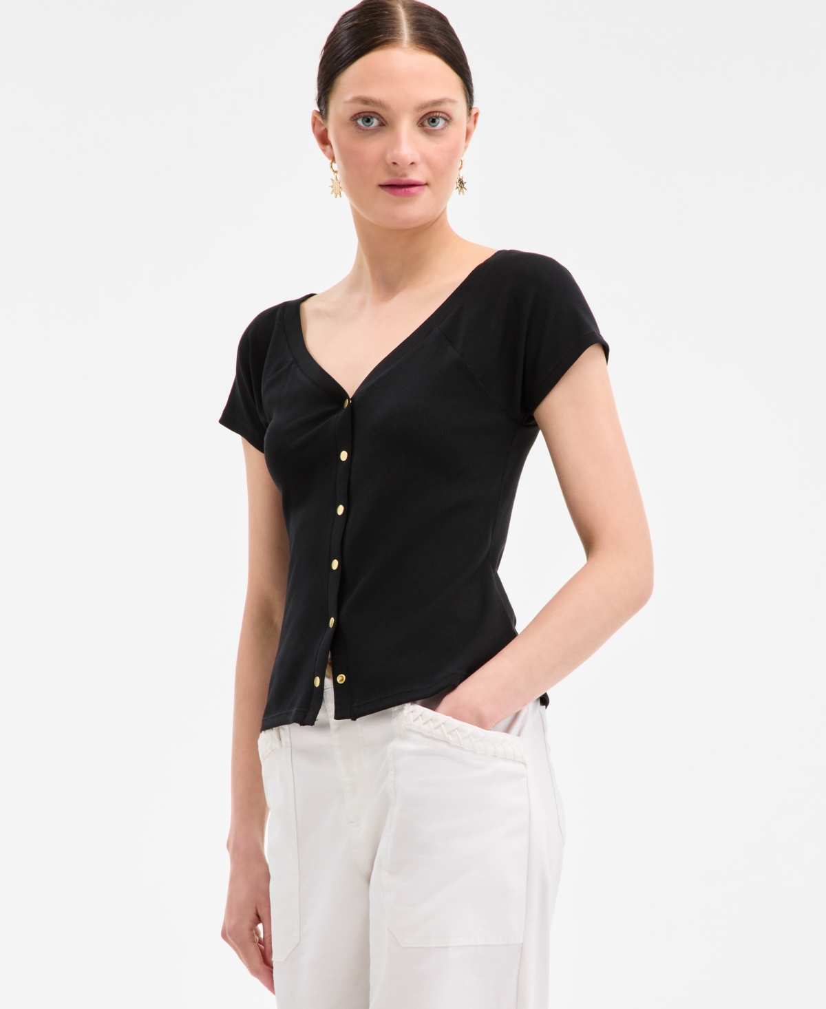 Click here for On 34th Womens Snap-Front T-Shirt  Exclusively at... prices