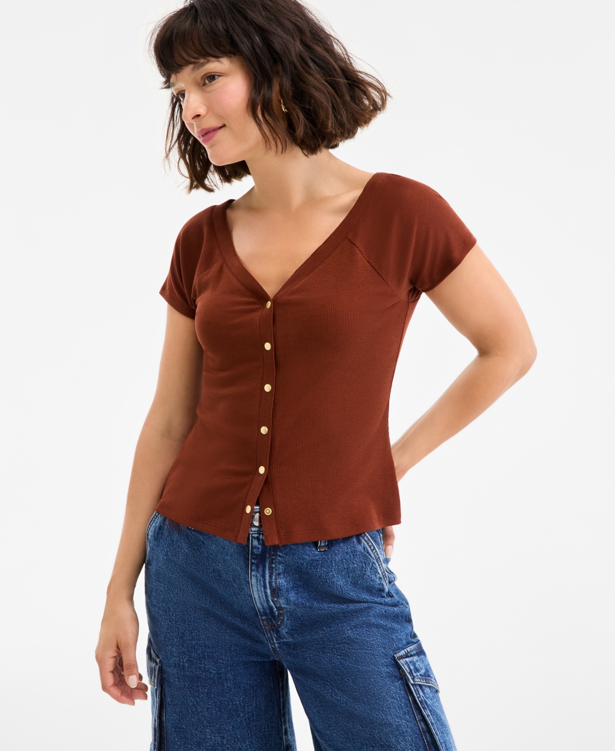 Click here for On 34th Womens Snap-Front T-Shirt  Exclusively at... prices