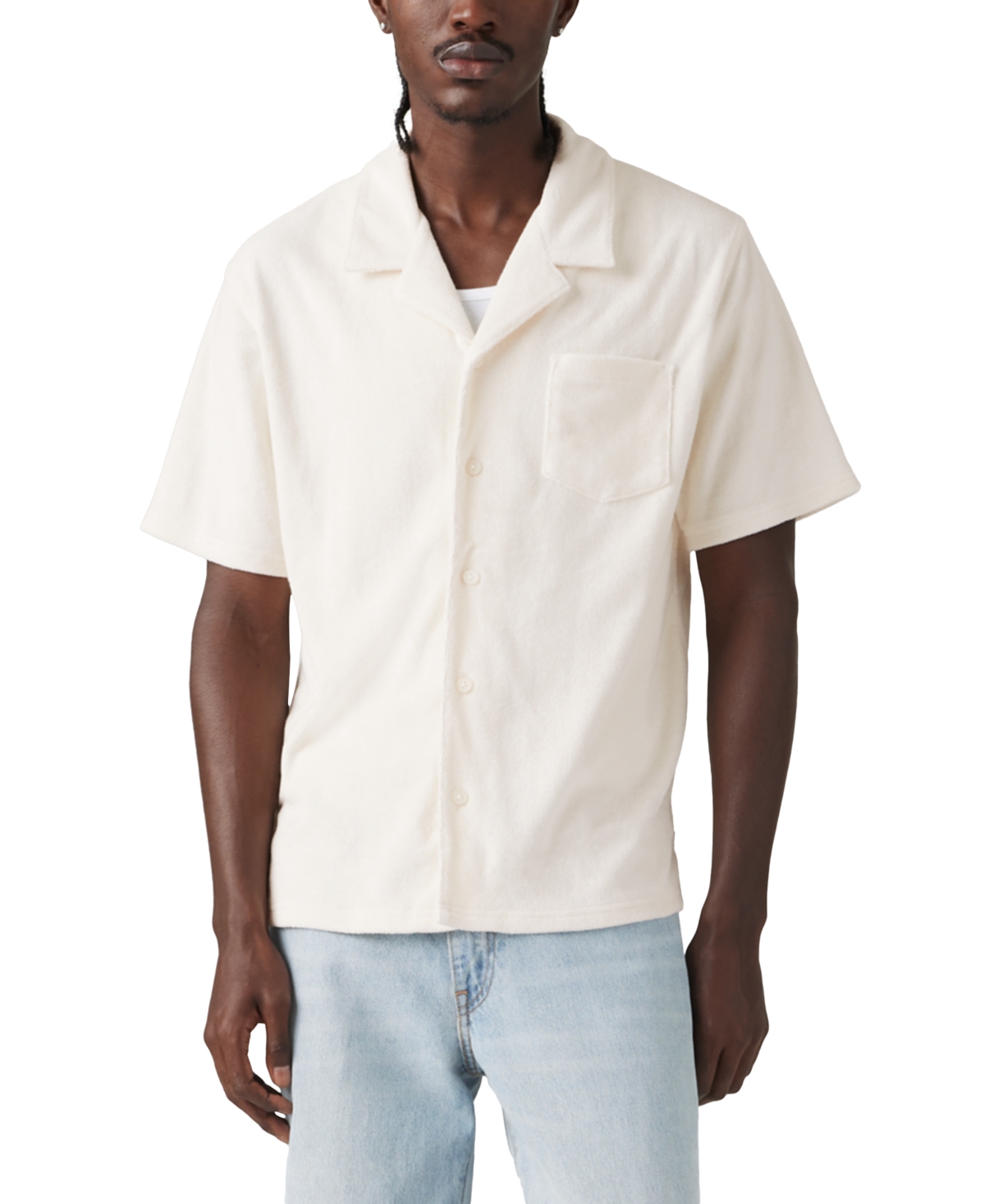 Click here for Levis Mens Portola Short Sleeve Terry Button-Front... prices