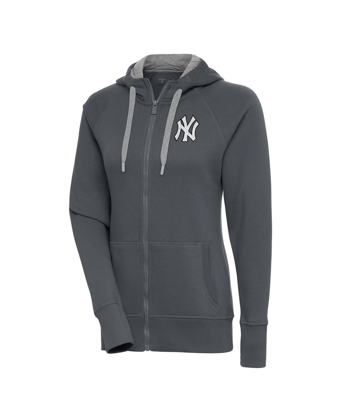 Click here for Antigua Womens Charcoal New York Yankees Brushed M... prices