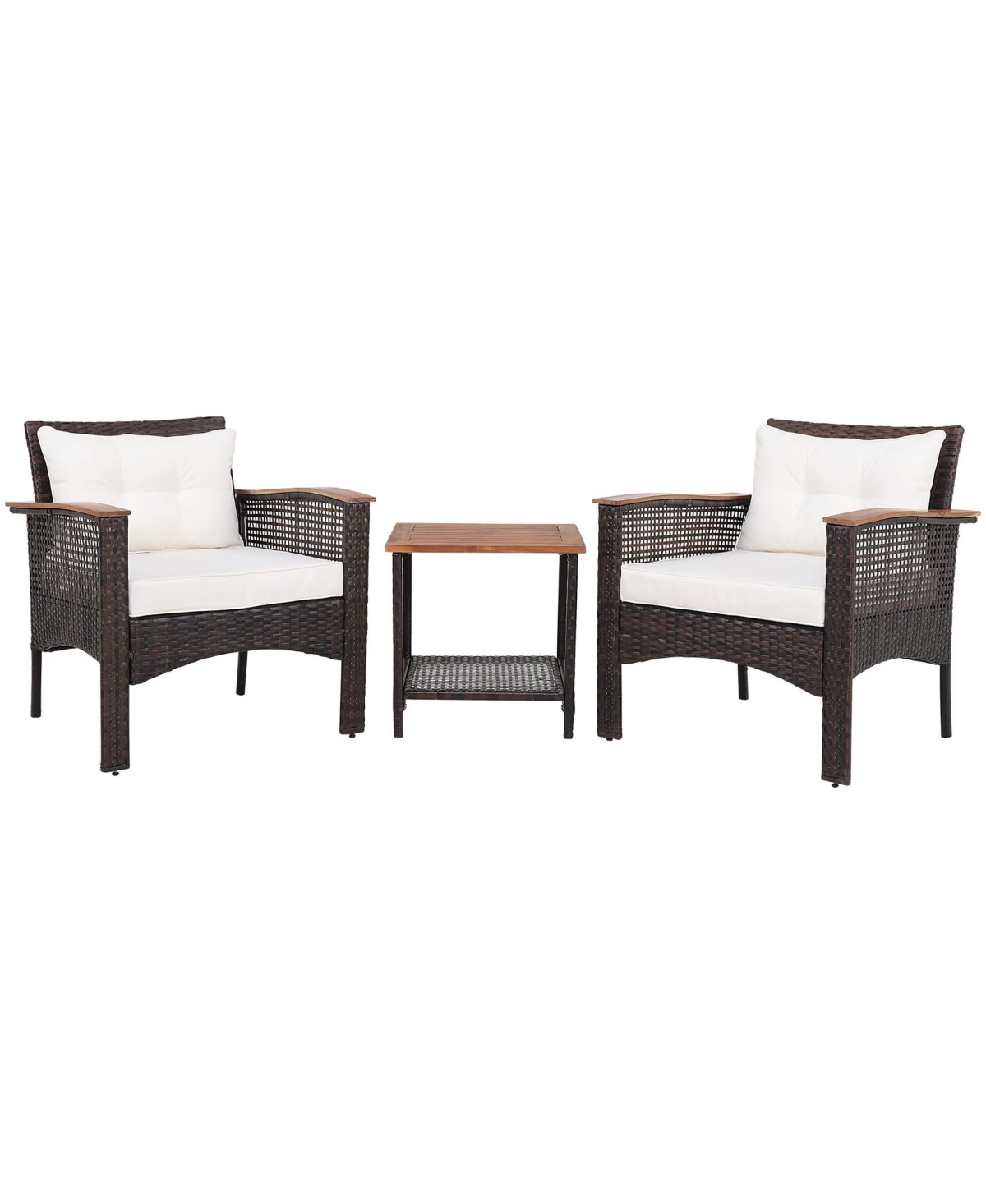 Click here for Gymax 3PCS Patio Conversation Furniture Set Pe Rat... prices
