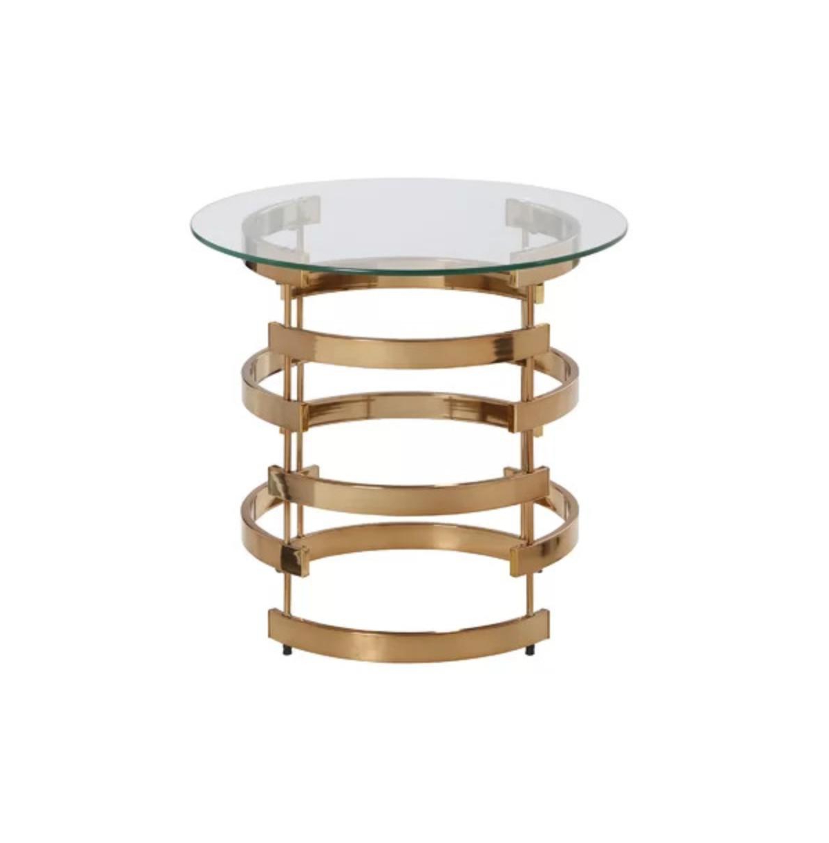 Click here for Contemporary Glass and Iron Round End Table for Si... prices