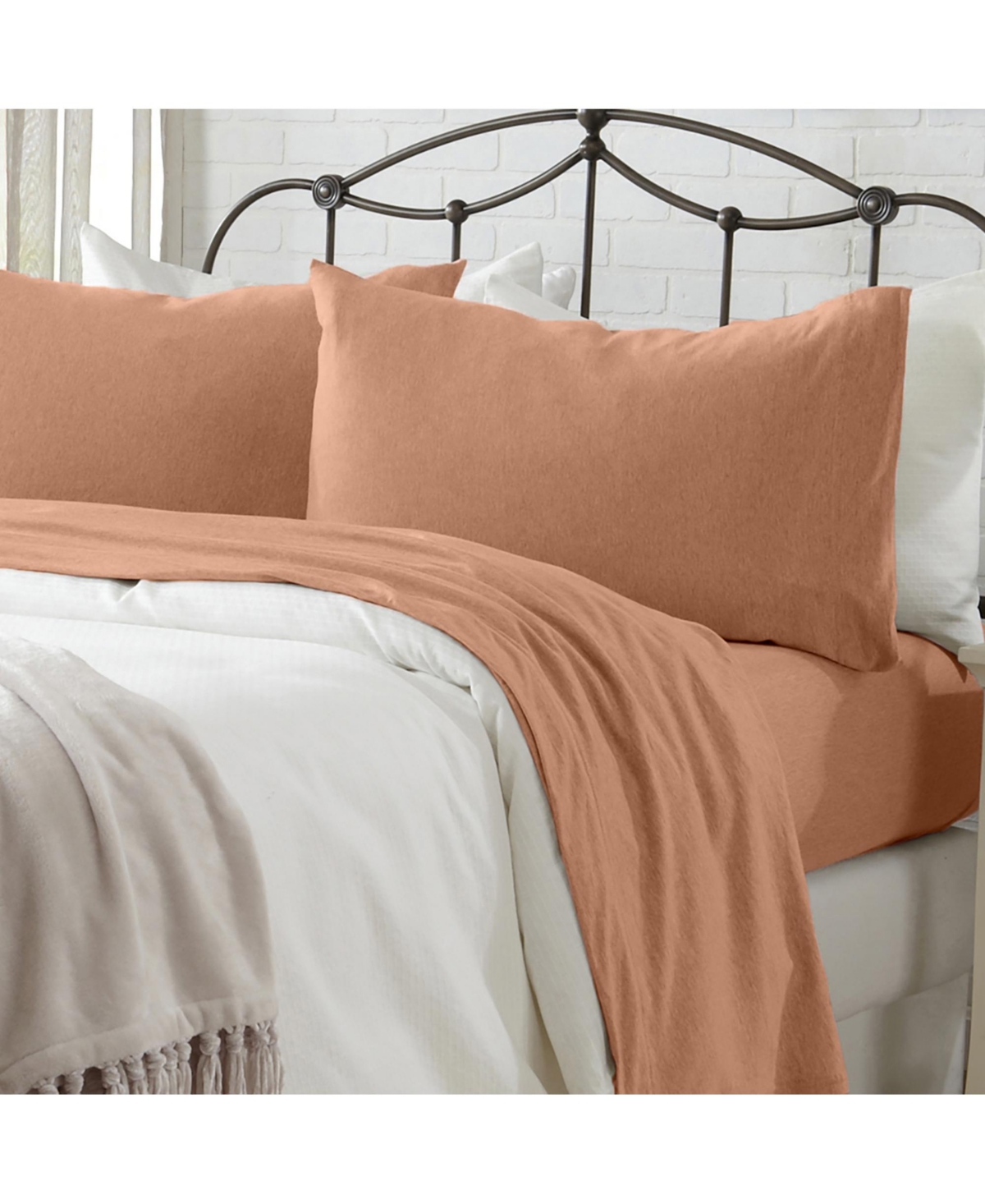 Click here for Linery & Co. Heathered Melange Cotton Jersey Knit... prices