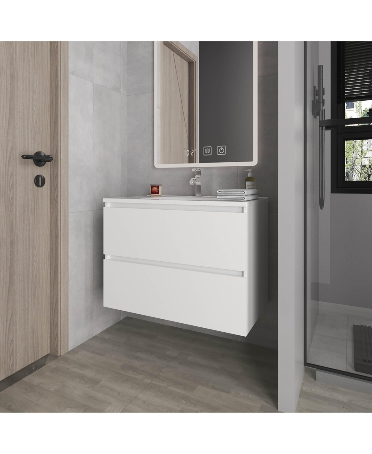 Click here for Smoot Floating Vanity with Two Drawers and Sink  W... prices
