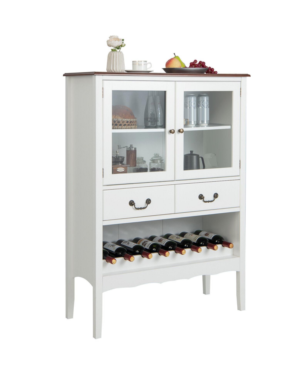 Click here for Gymax 2-Door Liquor Coffee Bar Cabinet Freestandin... prices