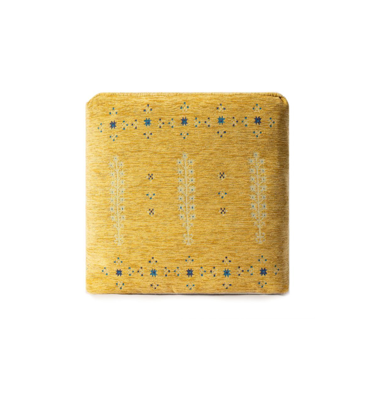 Click here for 18" Yellow Polyester Blend Ottoman - Multi prices