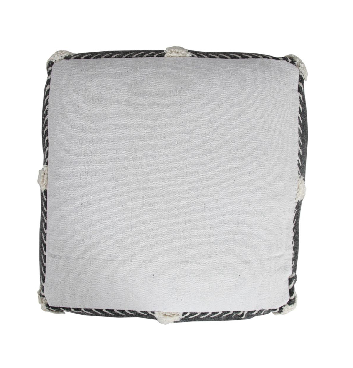 Click here for 18" Black 100 Cotton Ottoman - Multi prices