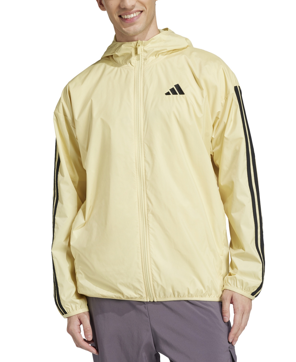 Click here for adidas Mens Essential Three-Stripes Woven Windbrea... prices
