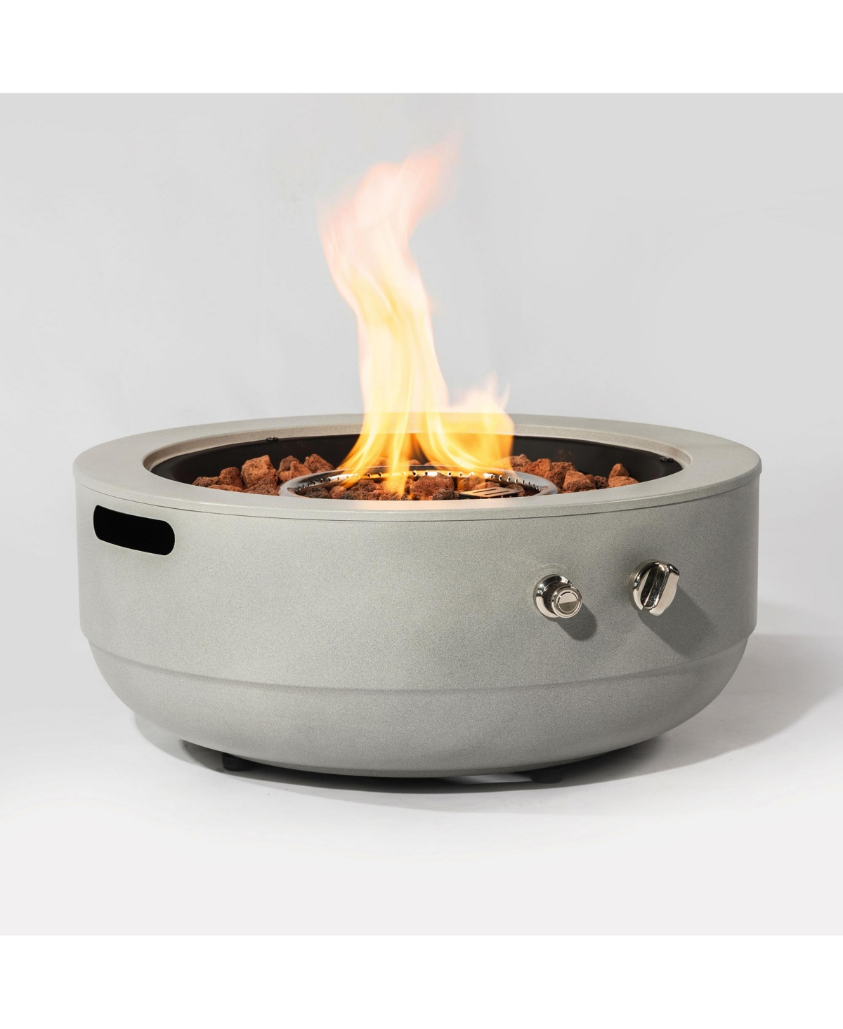 Click here for 23.60 in. Concrete Round Outdoor Propane Fire Pit... prices