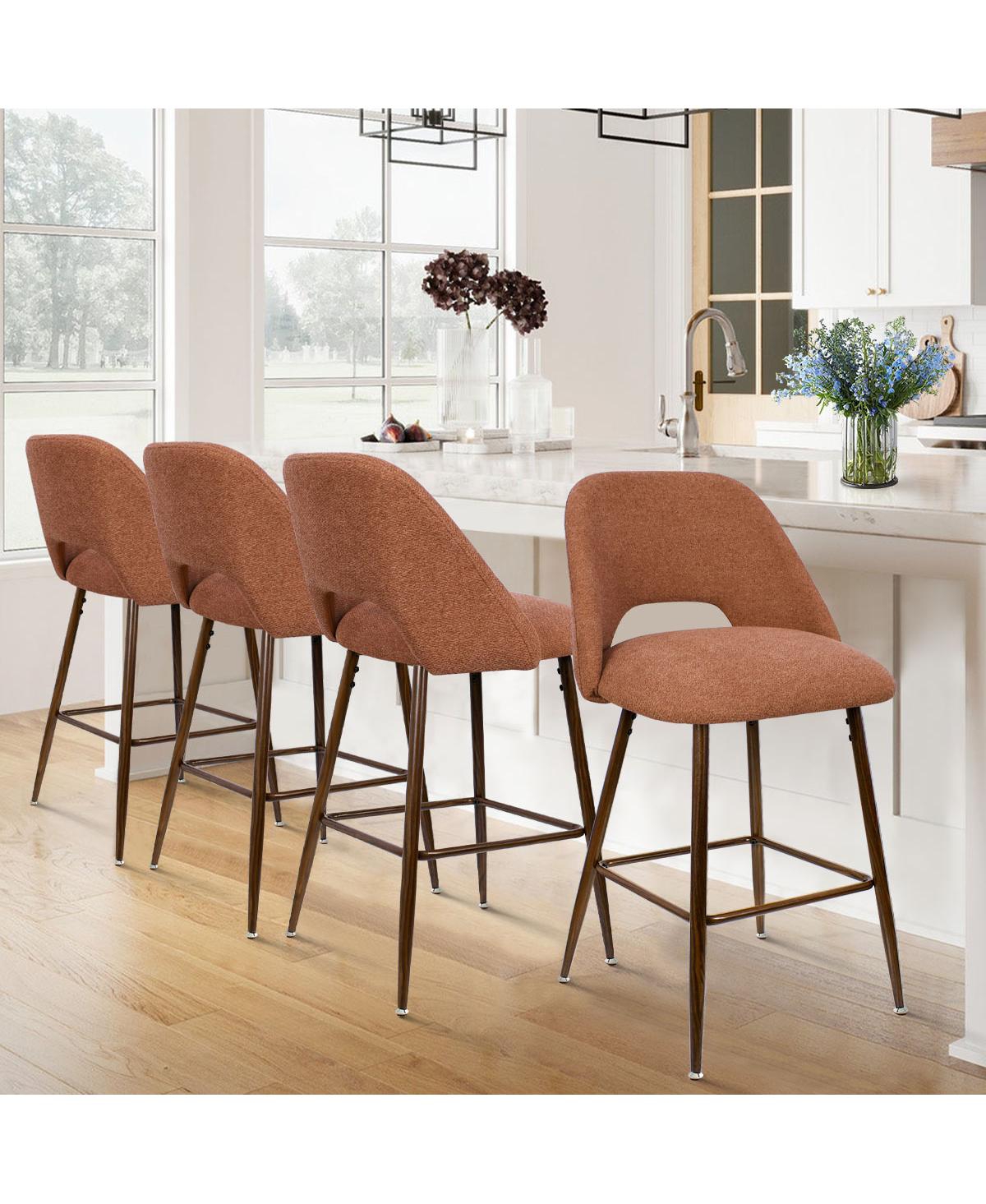 Click here for Set of 4 Counter Height Bar Stools  Mid-Century Mo... prices