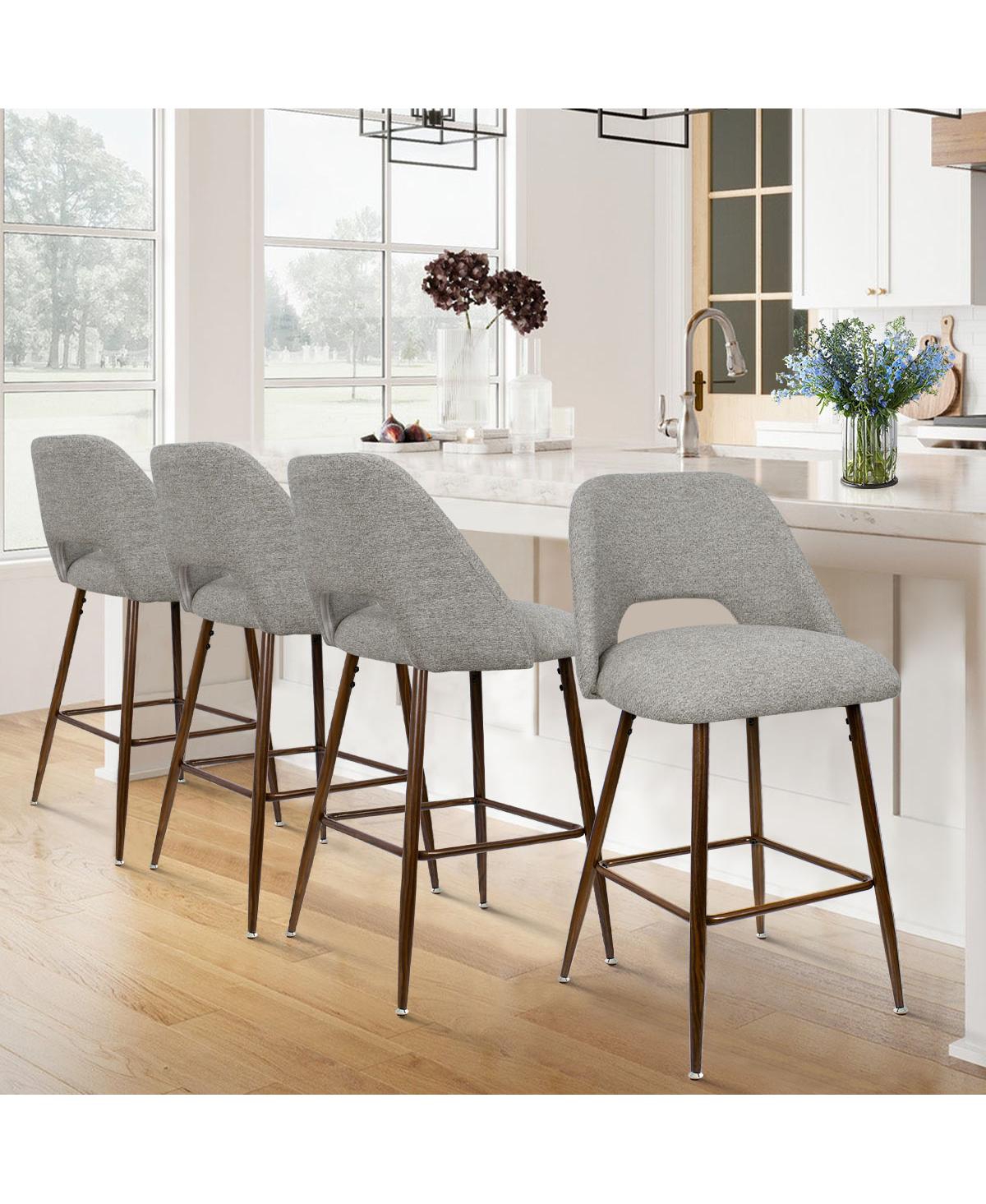 Click here for Set of 4 Counter Height Bar Stools  Mid-Century Mo... prices