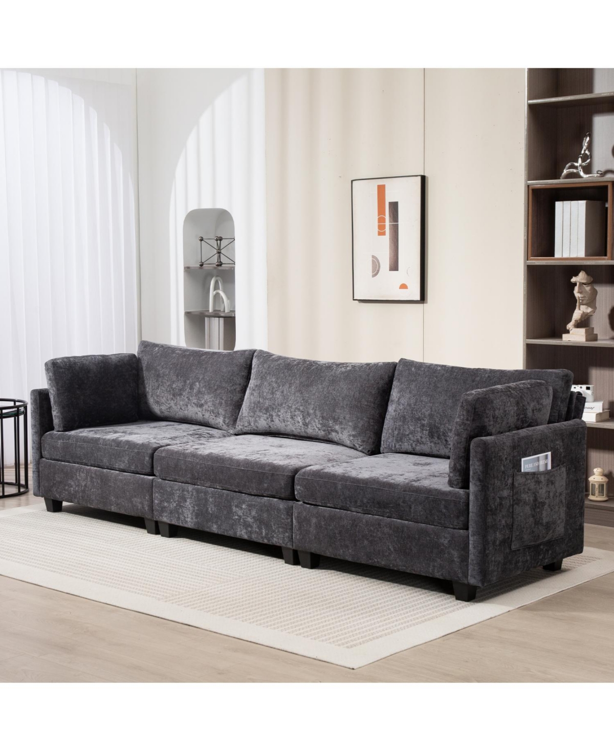 Click here for Streamdale 111.42x32.28" 3-Seater Chenille So... prices