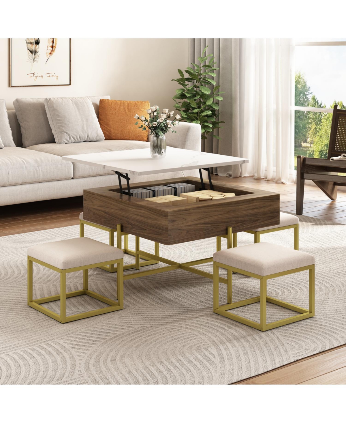 Click here for Streamdale Modern Square Lift-Top Coffee Table Set... prices