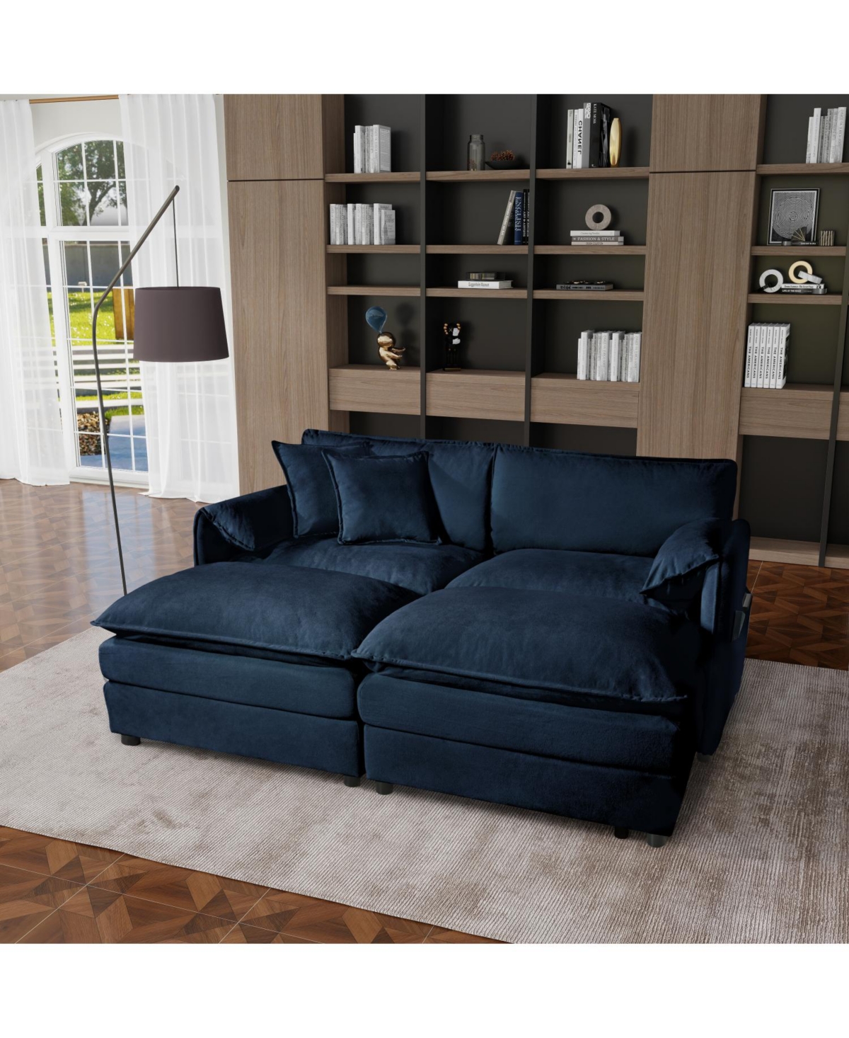 Click here for Streamdale Deep Seat Cloud Sofa with Ottomans & Pi... prices