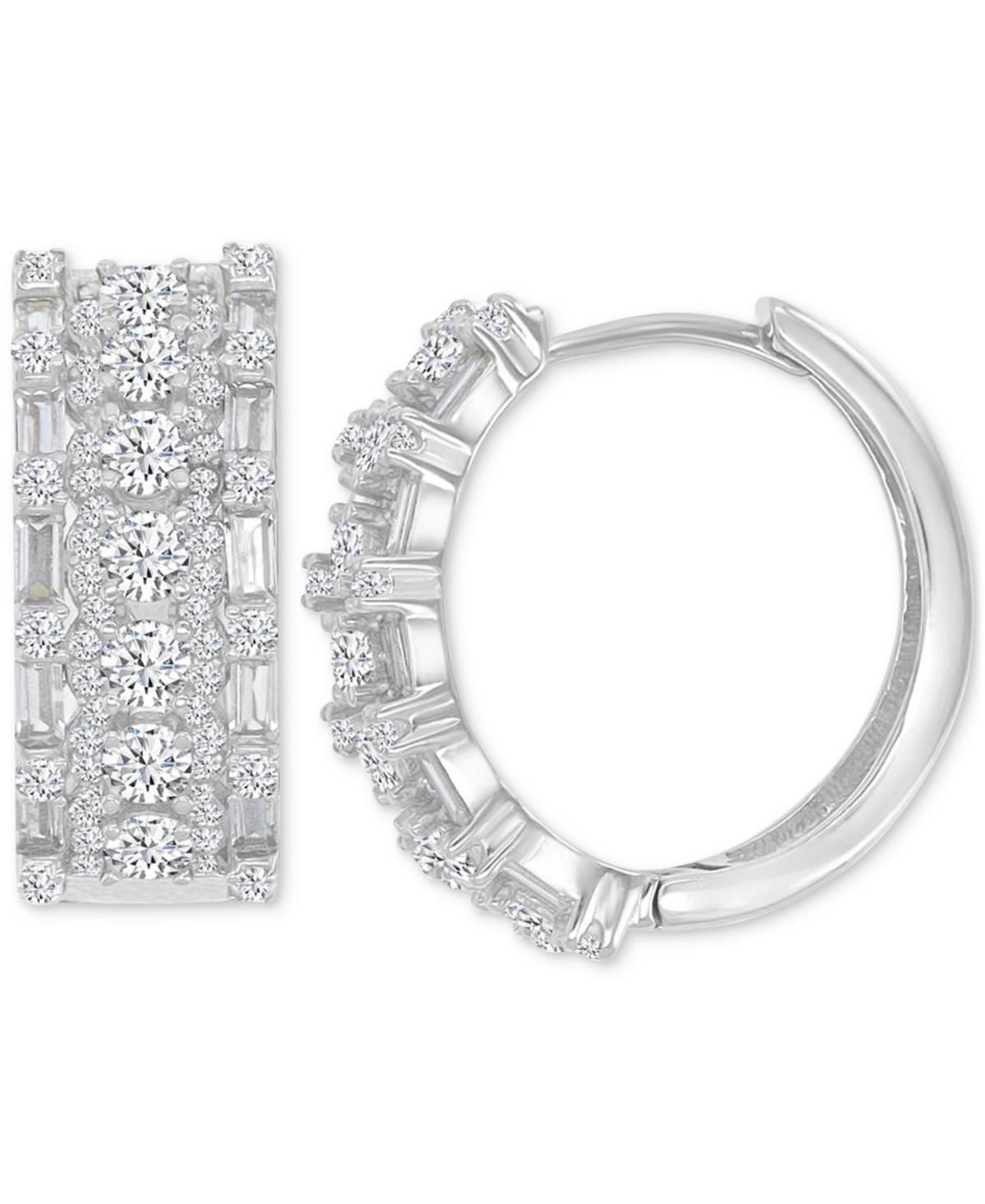 Click here for Oval Puffy Hoop Earrings in 14K Gold over Sterling... prices
