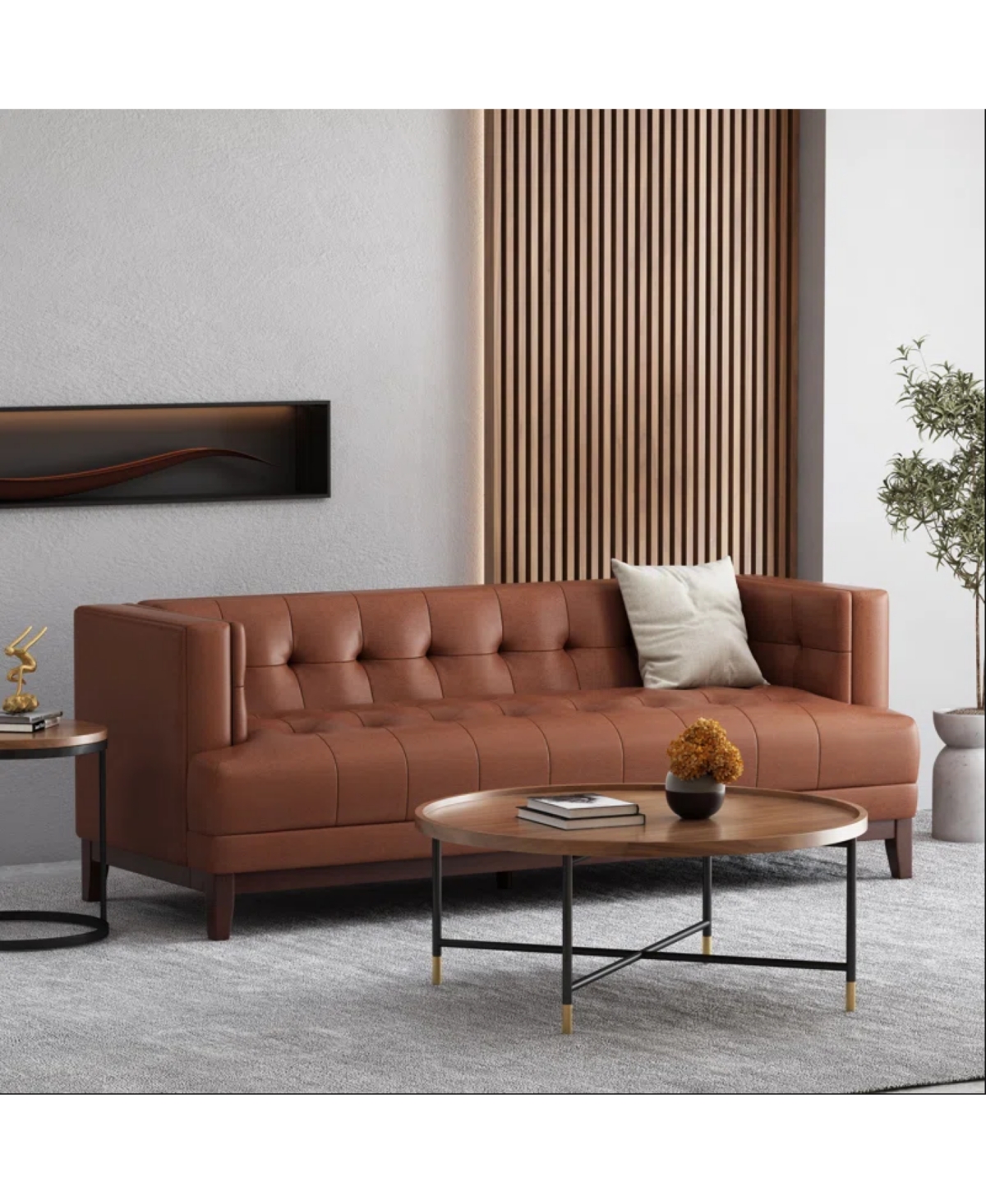 Click here for Streamdale Mid-Century Modern Tufted 3-Seater Sofa... prices