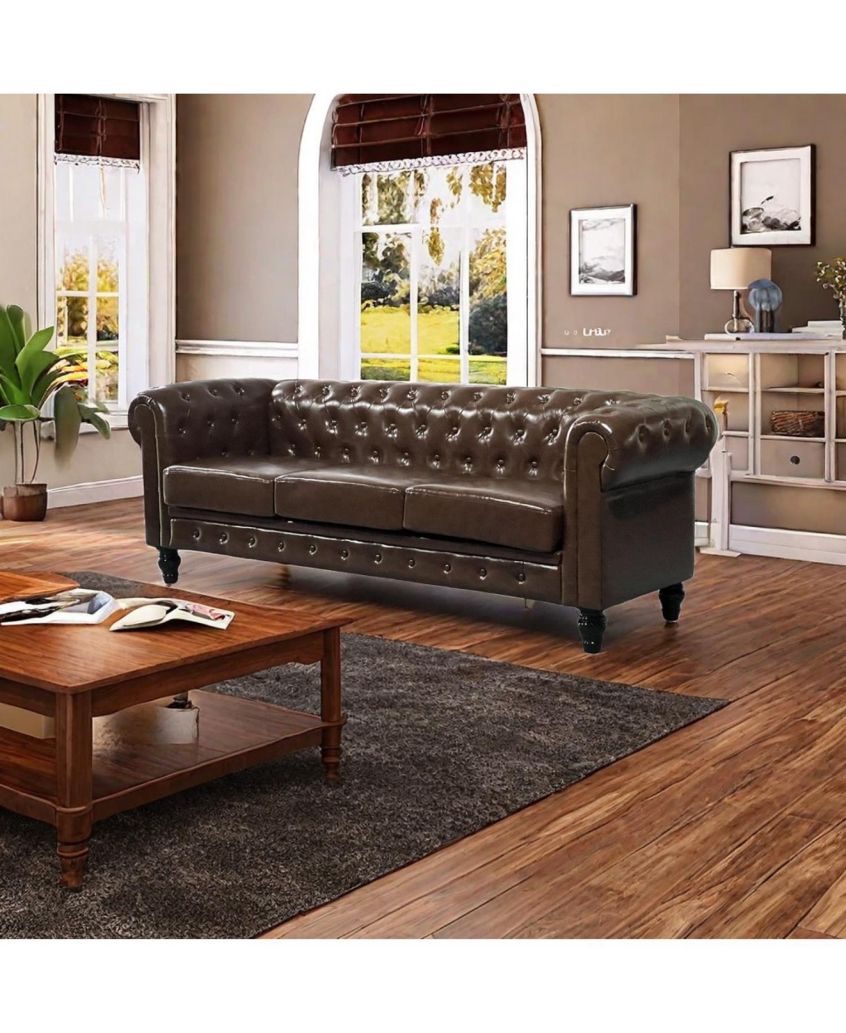 Click here for Streamdale 3-Seat Modern Chesterfield Sofa with Bu... prices