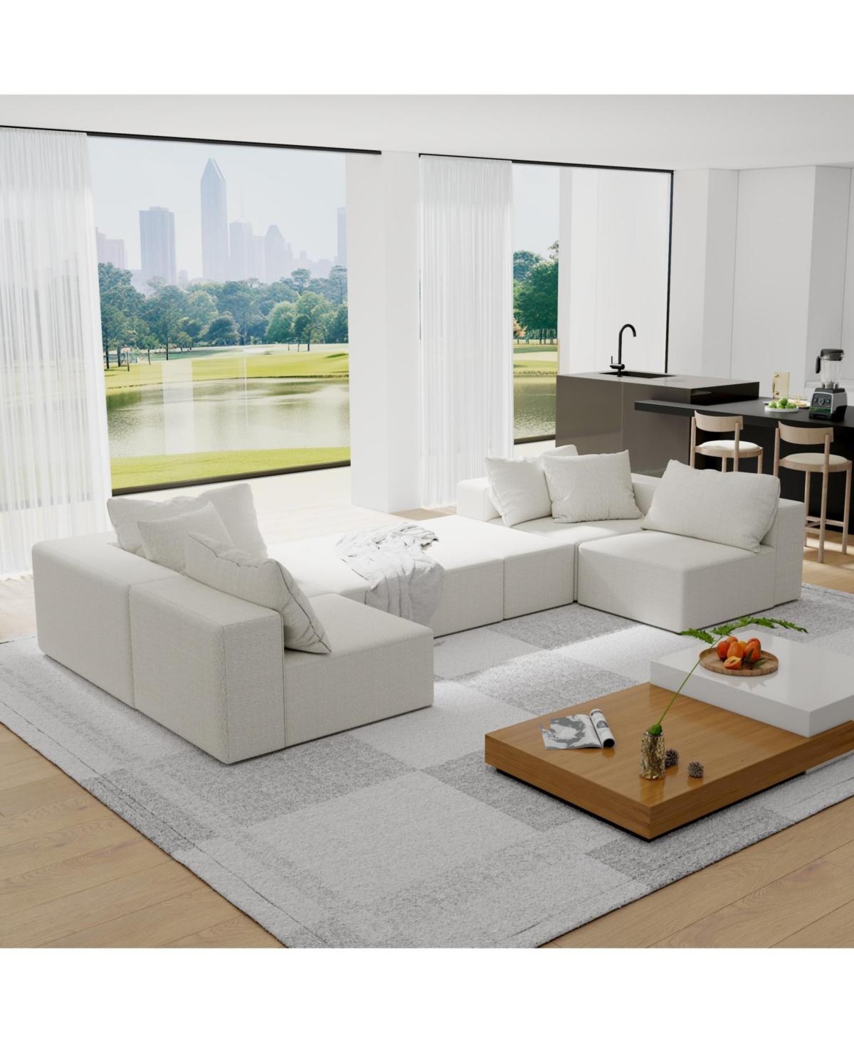 Click here for Streamdale Modern Upholstered Sectional Sofa Couch... prices