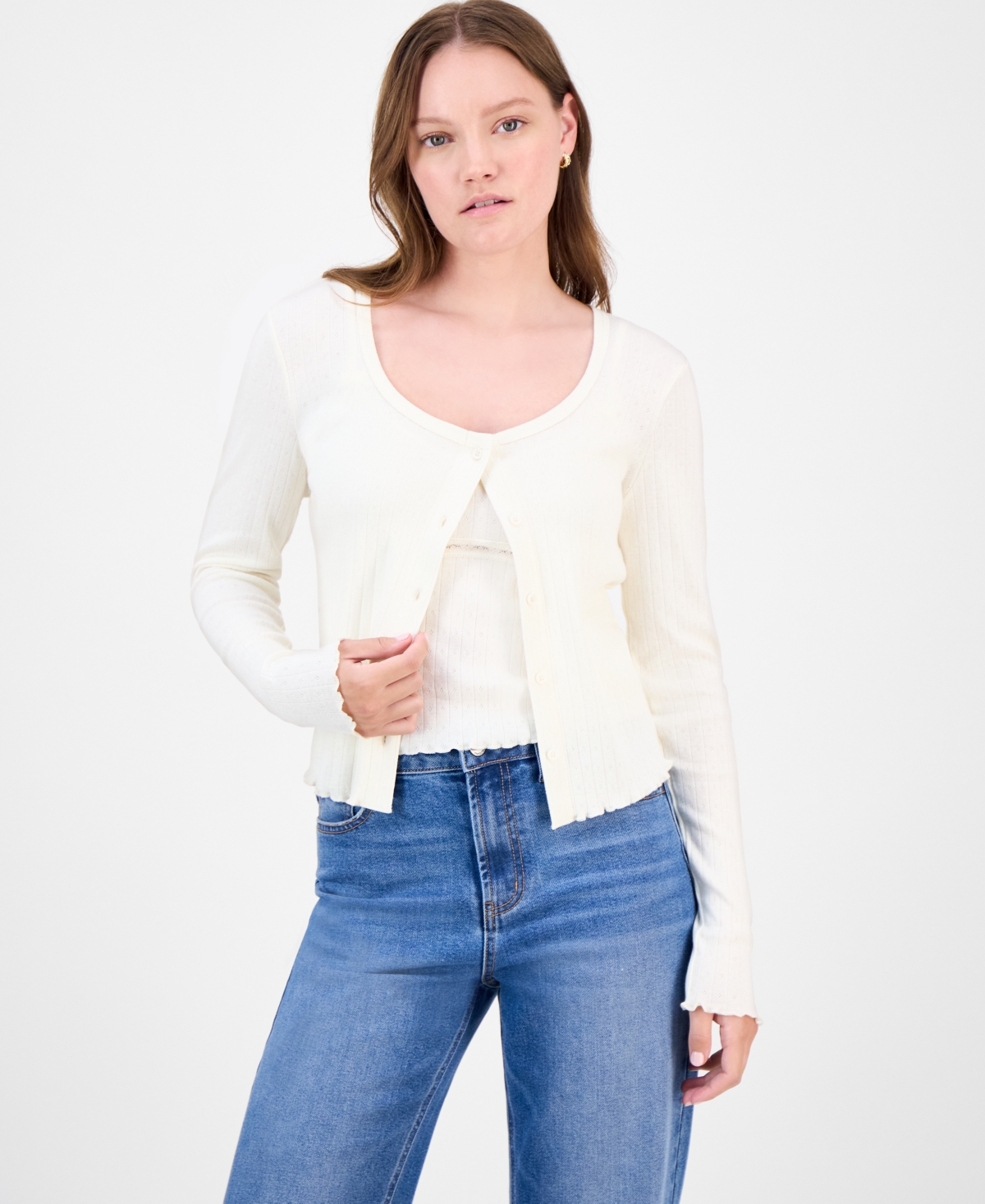 Click here for Just Polly Juniors Cotton Rib-Knit Striped Tank &... prices