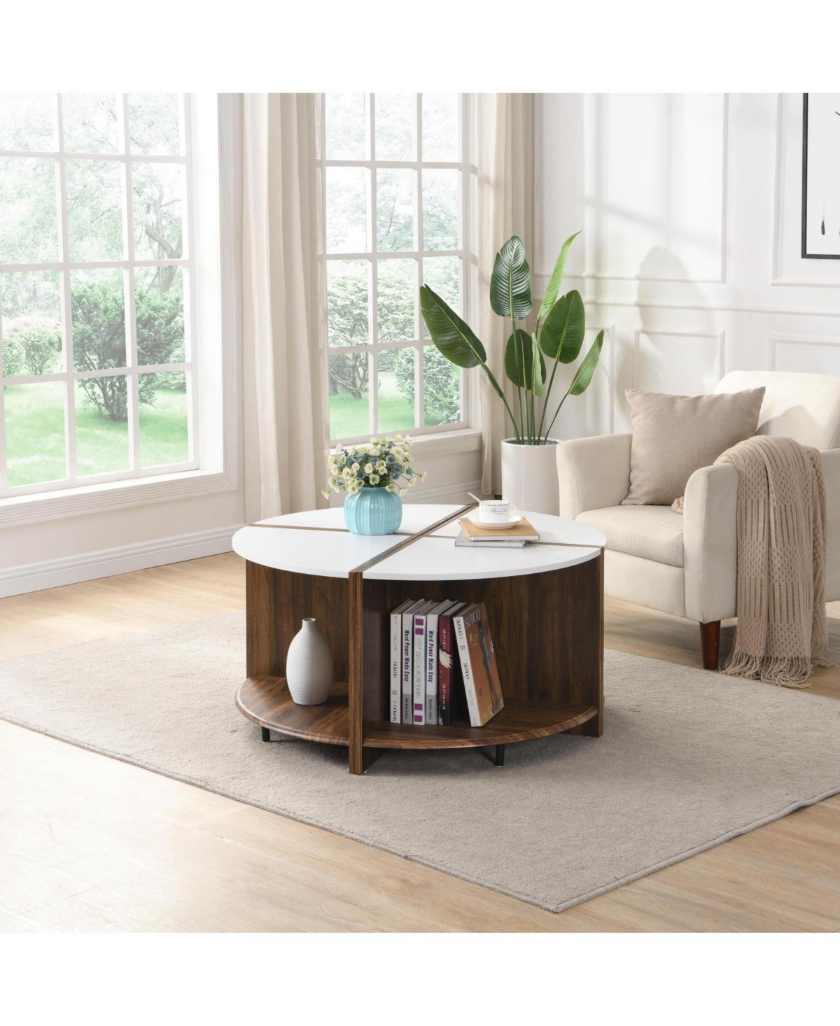Click here for Streamdale 4 Piece of Industrial Round Coffee Tabl... prices