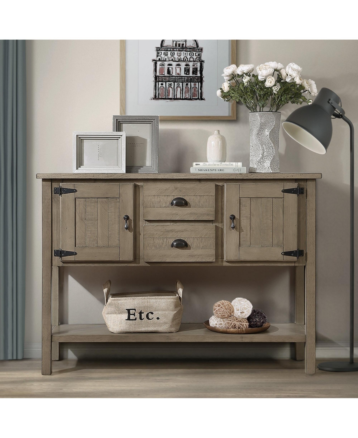 Click here for Streamdale Rustic Retro Sideboard Console Table wi... prices