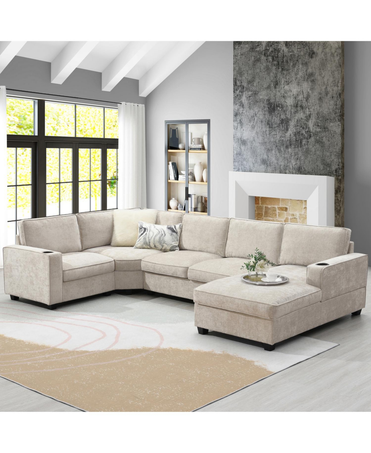 Click here for Streamdale U Shaped Sectional Sofa  Corner Couch w... prices