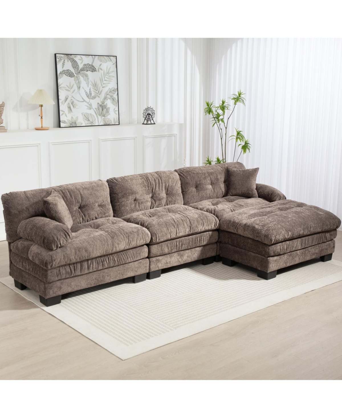 Click here for Streamdale L-Shaped Sectional Sofa Sleeper Couch -... prices