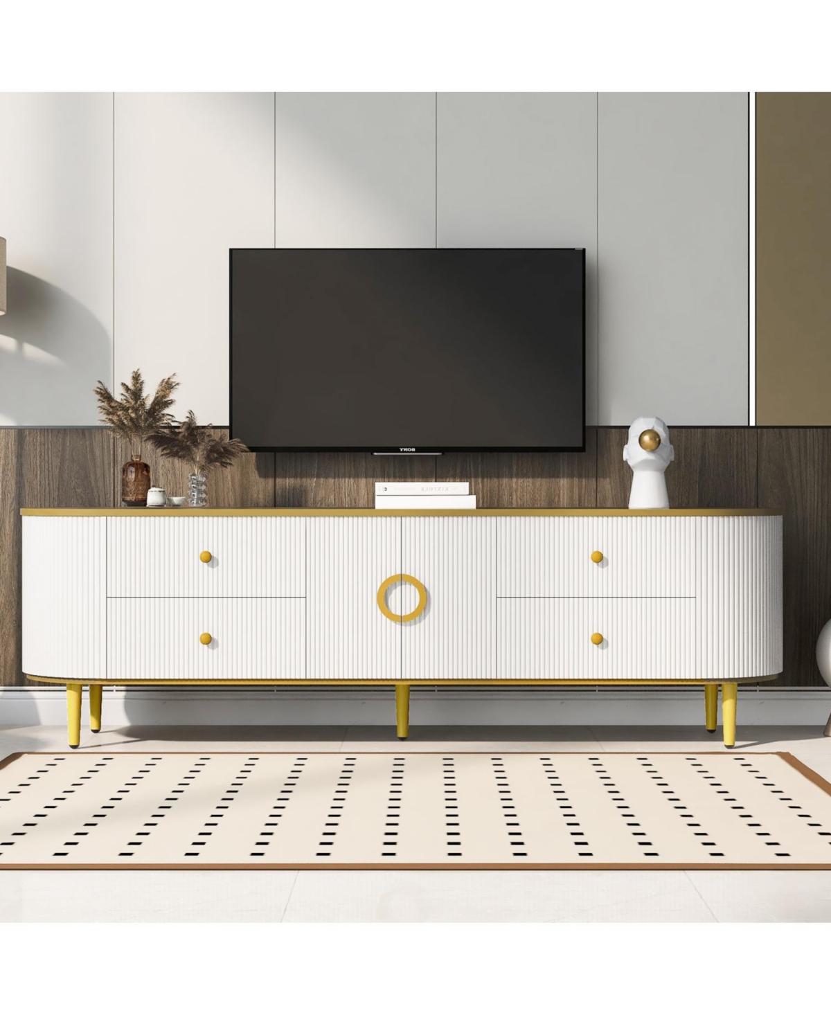 Click here for Streamdale Tv Stand - 80 Inch  4 Drawers  Cabinet... prices