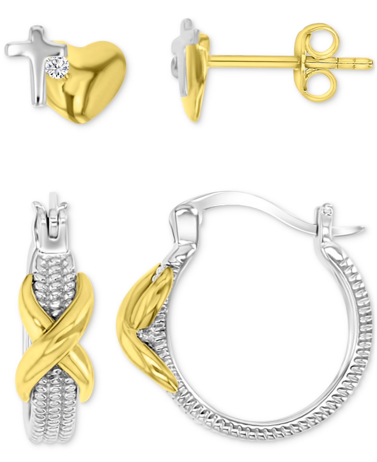 Click here for 2-Pc. Set Stud & Hoop Earrings in Sterling Silver... prices
